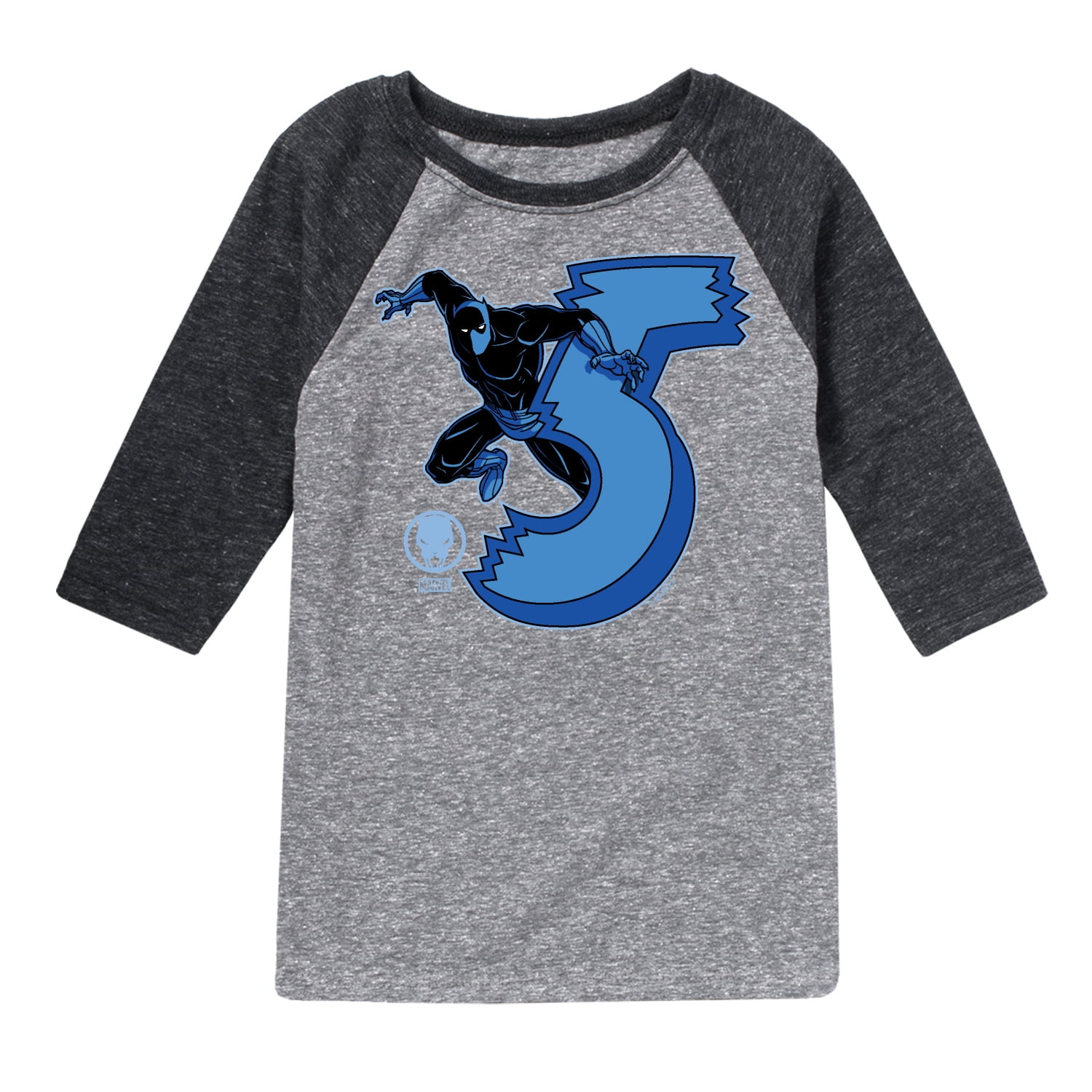Marvel Black Panther - Birthday 5Th - Toddler and Youth Raglan ...