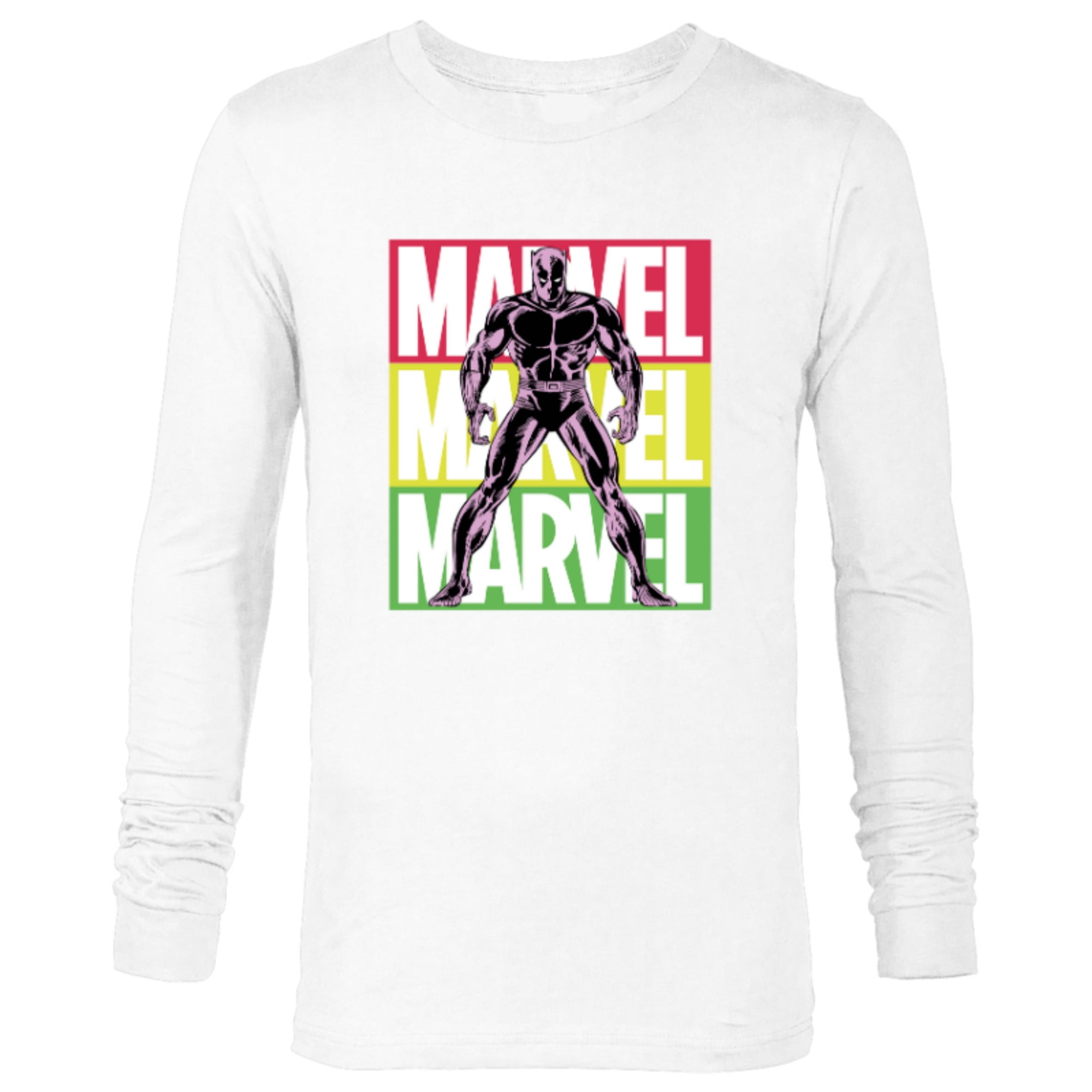 Marvel Black Panther Classic Comic Art and Name - Long Sleeve T-Shirt ...