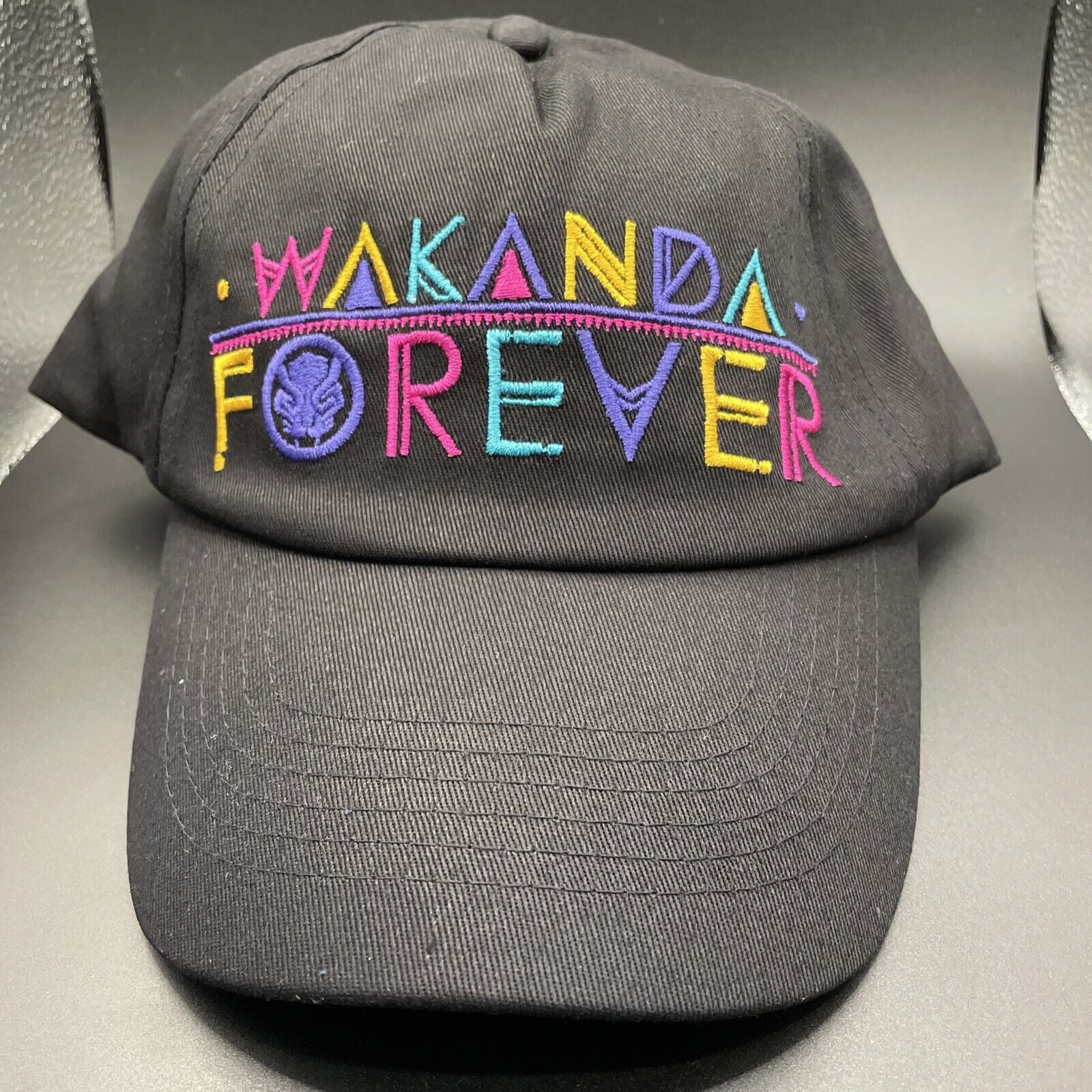 Marvel Black Panther Embroidered Wakanda Forever Baseball Cap - Walmart.com
