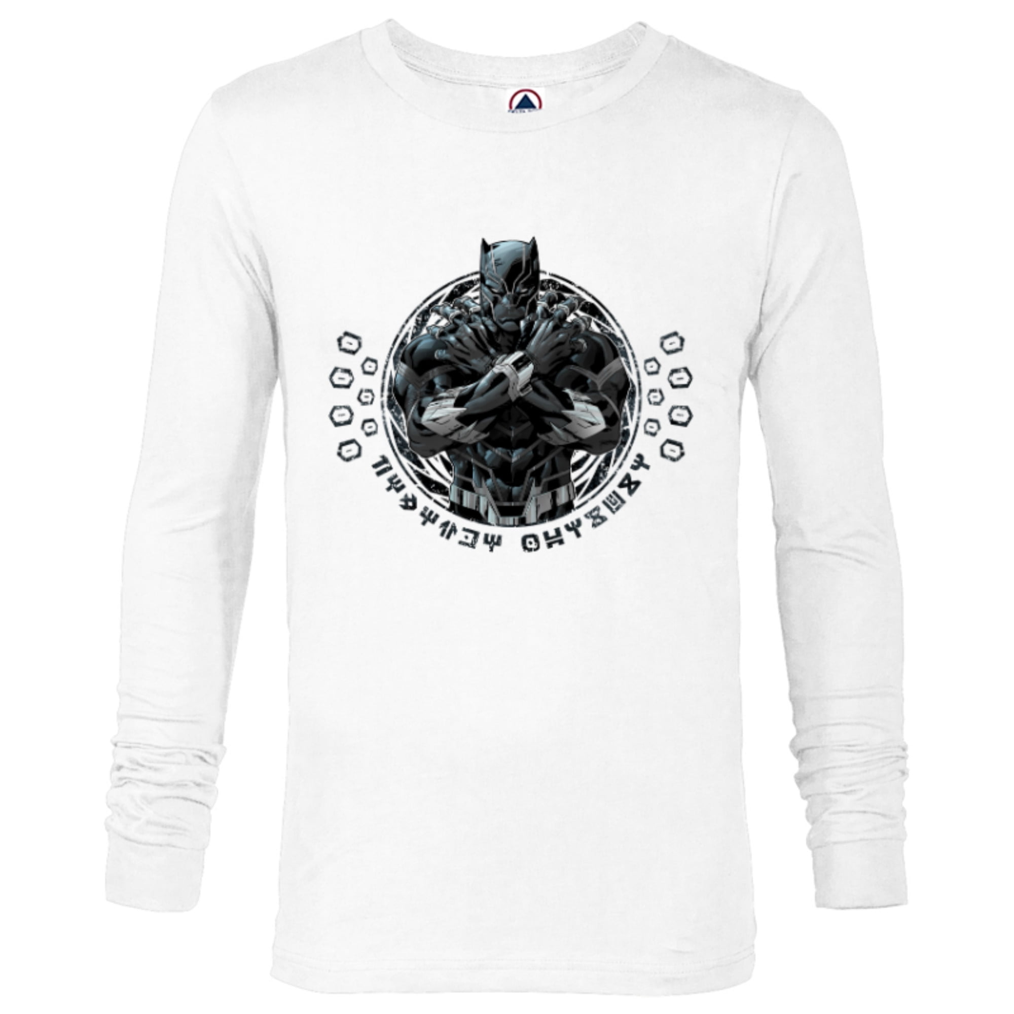 Marvel Black Panther King T'Challa Wakanda Lettering - Long Sleeve T ...
