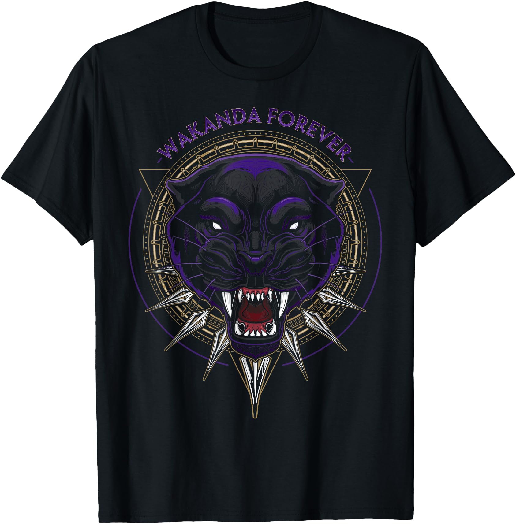 Marvel Black Panther Wakanda Forever Circle Graphic T-Shirt - Walmart.com