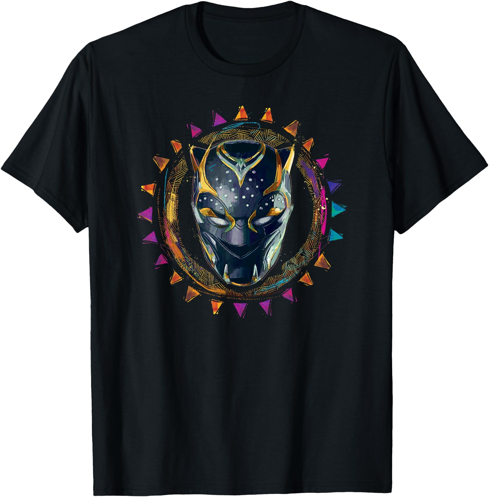 Marvel Black Panther: Wakanda Forever New Panther Mask Sun T-Shirt ...