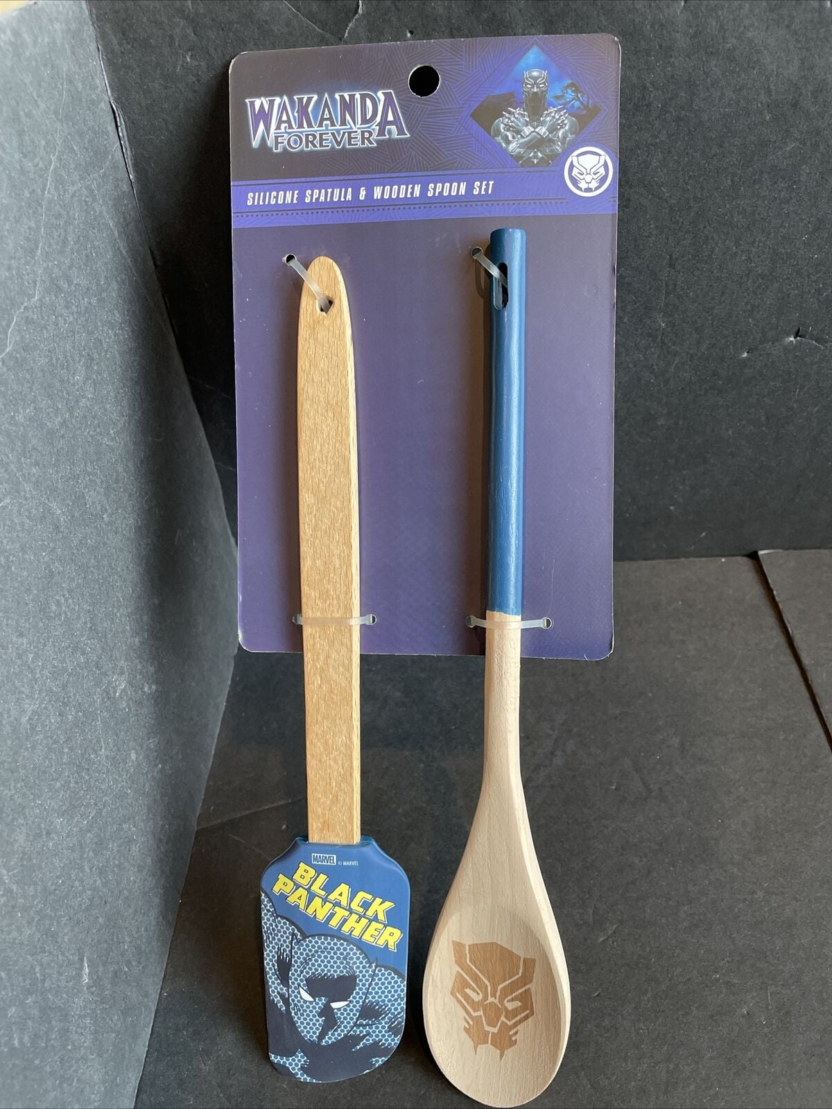 Marvel Black Panther Wooden Silicone Spatula Spoon Set Brand New ...