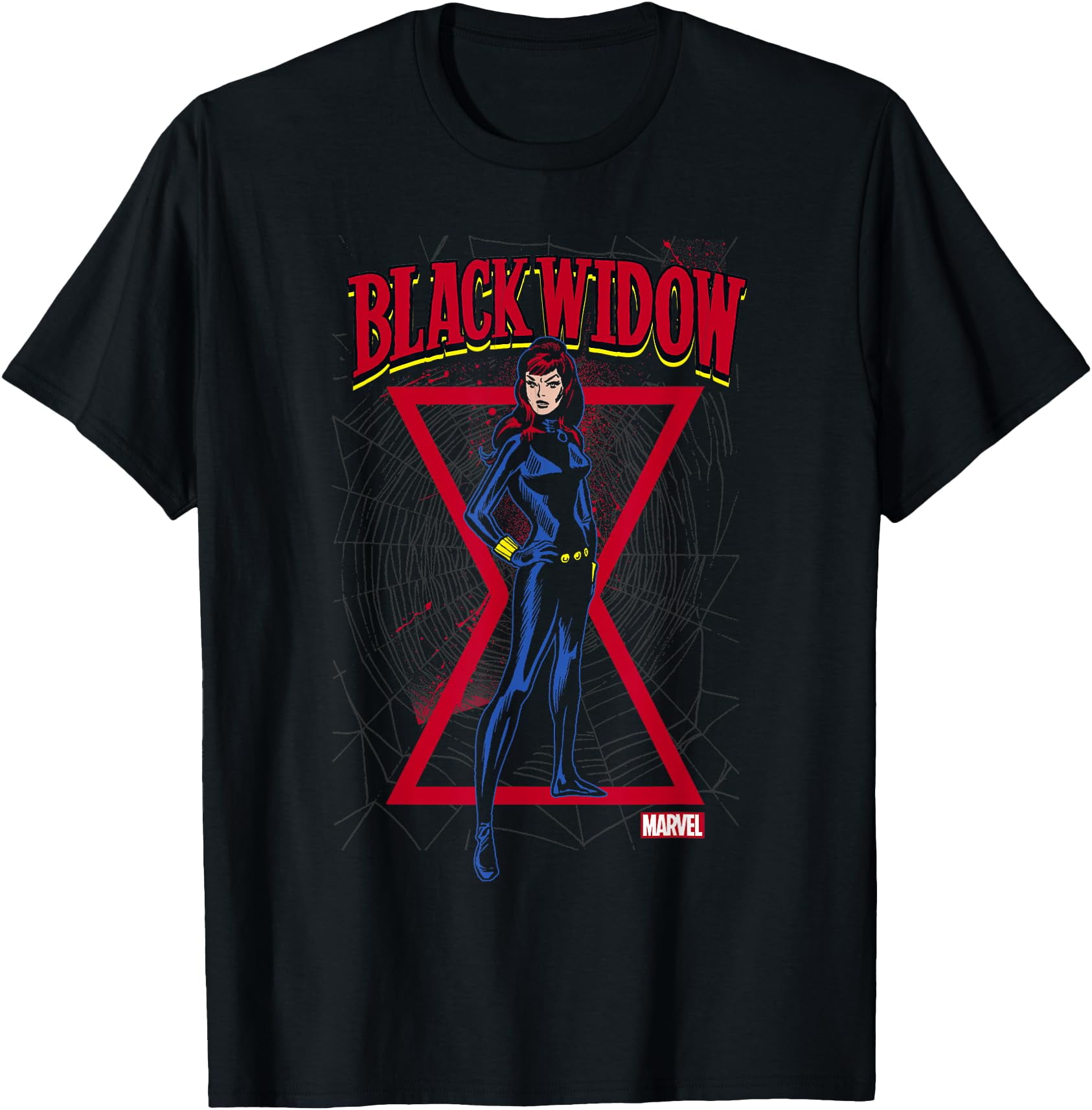 Marvel Black Widow Classic Retro Comic Stance Unisex T-Shirt for Men ...