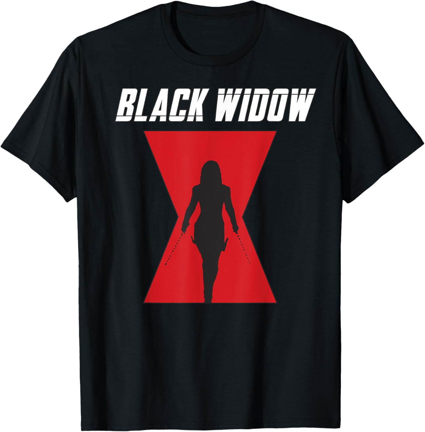 Marvel Black Widow Logo Silhouette T-Shirt - Walmart.com
