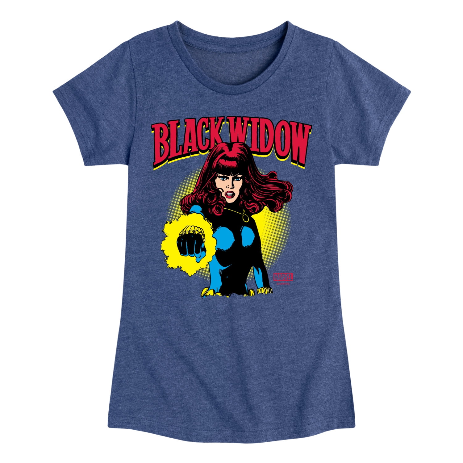 Marvel - Black Widow Logo - Toddler And Youth Girls Fitted Short Sleeve ...