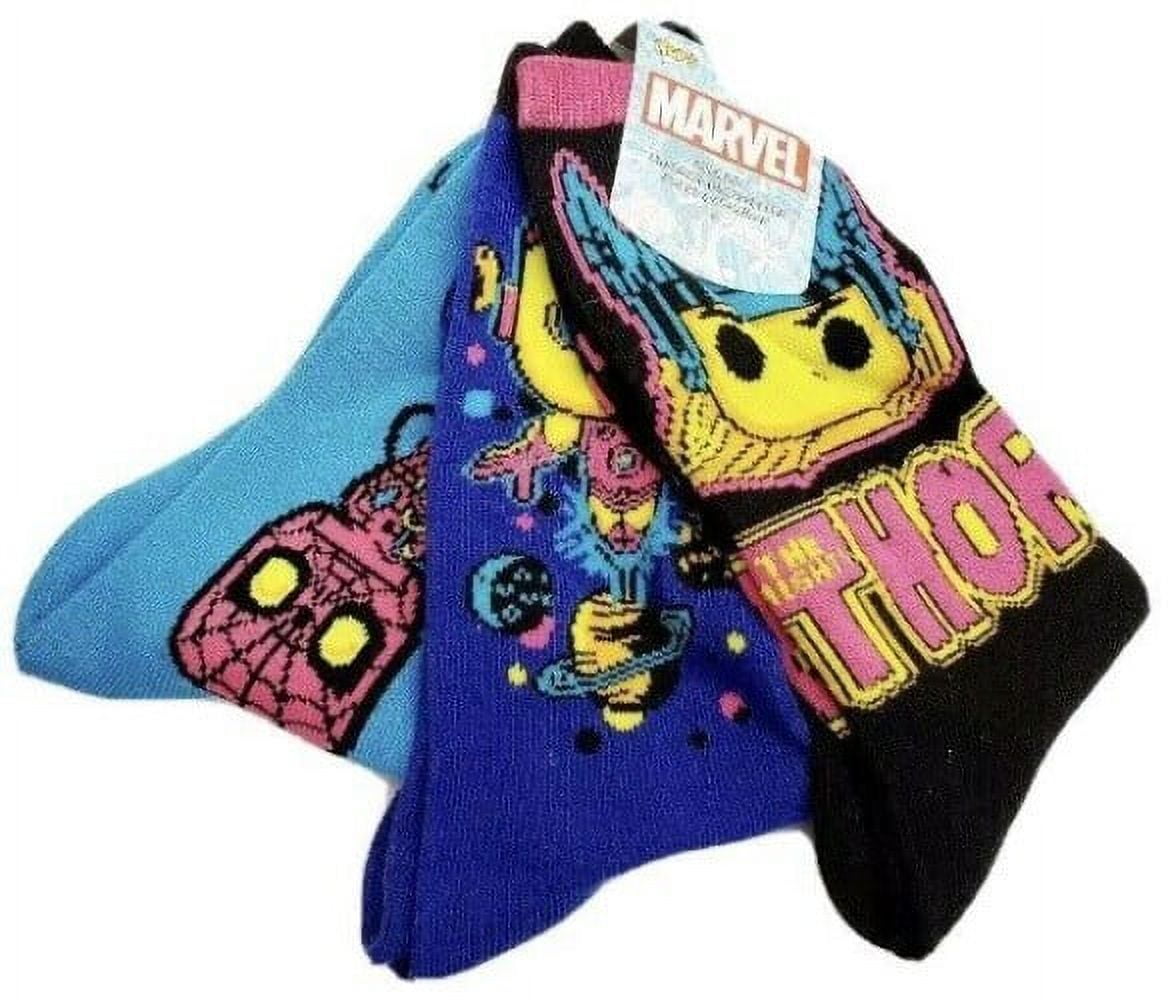 Marvel Blacklight Socks 3-Pack - Walmart.com