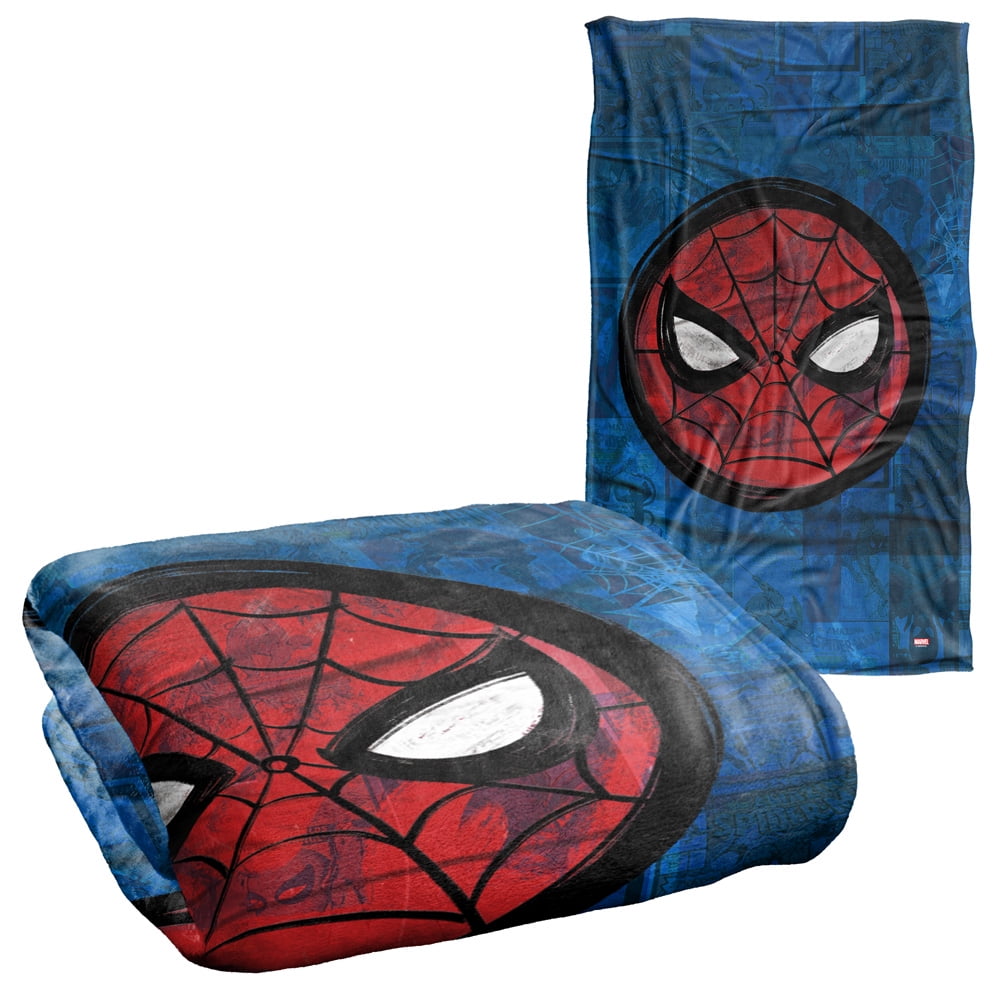 Marvel Blanket, 36"x58" Spider-Man Painted Wheat-Paste Icon Silky Touch ...