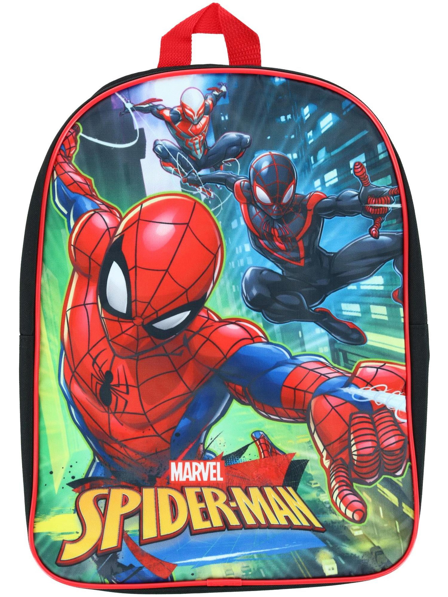Marvel Spider-Man Large School Book Bag, 15-Inch Boys Backpack with ...