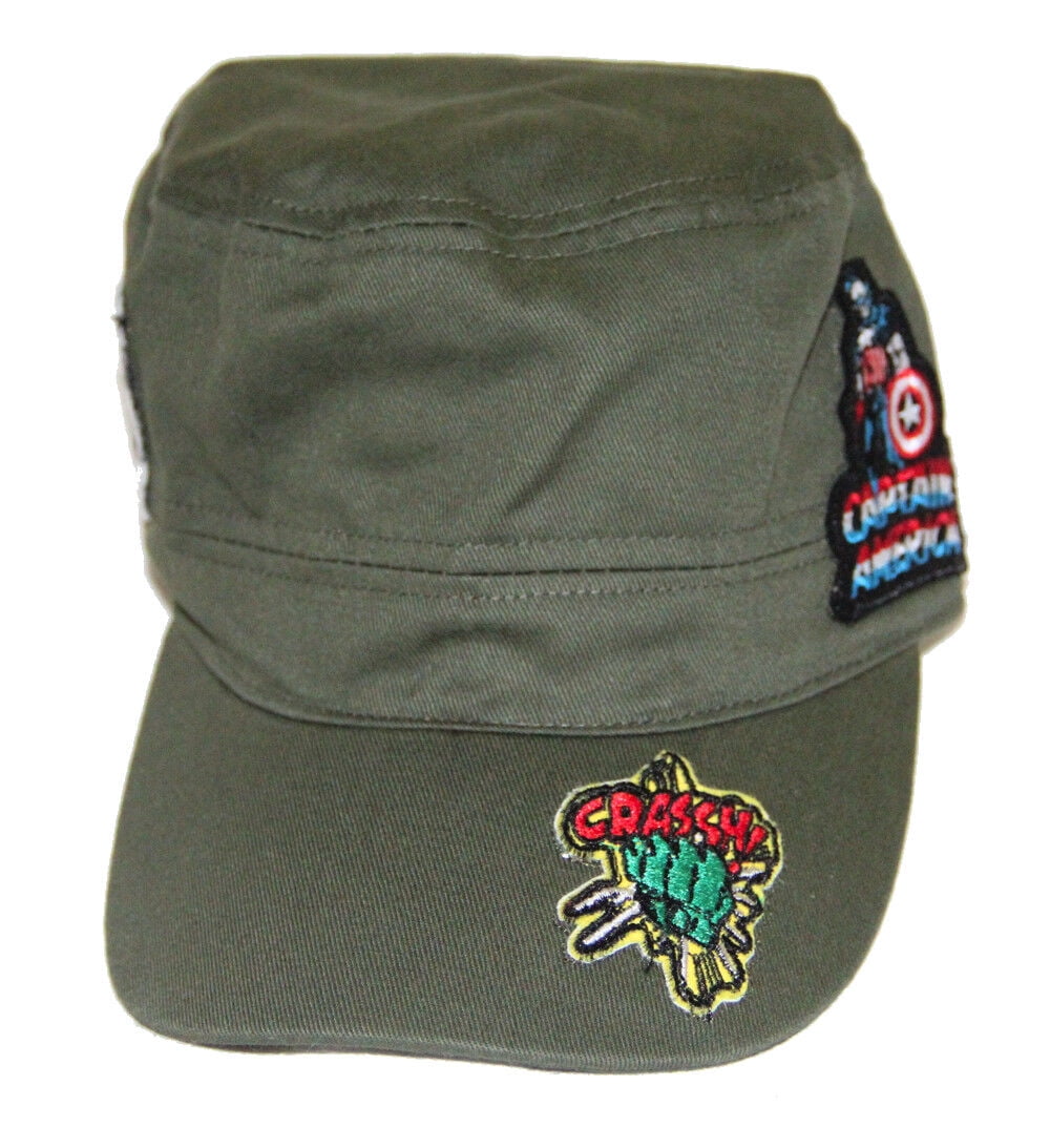 Marvel Boys Army Green Super Hero Patches hat Size: 4-6 yrs - Walmart.com
