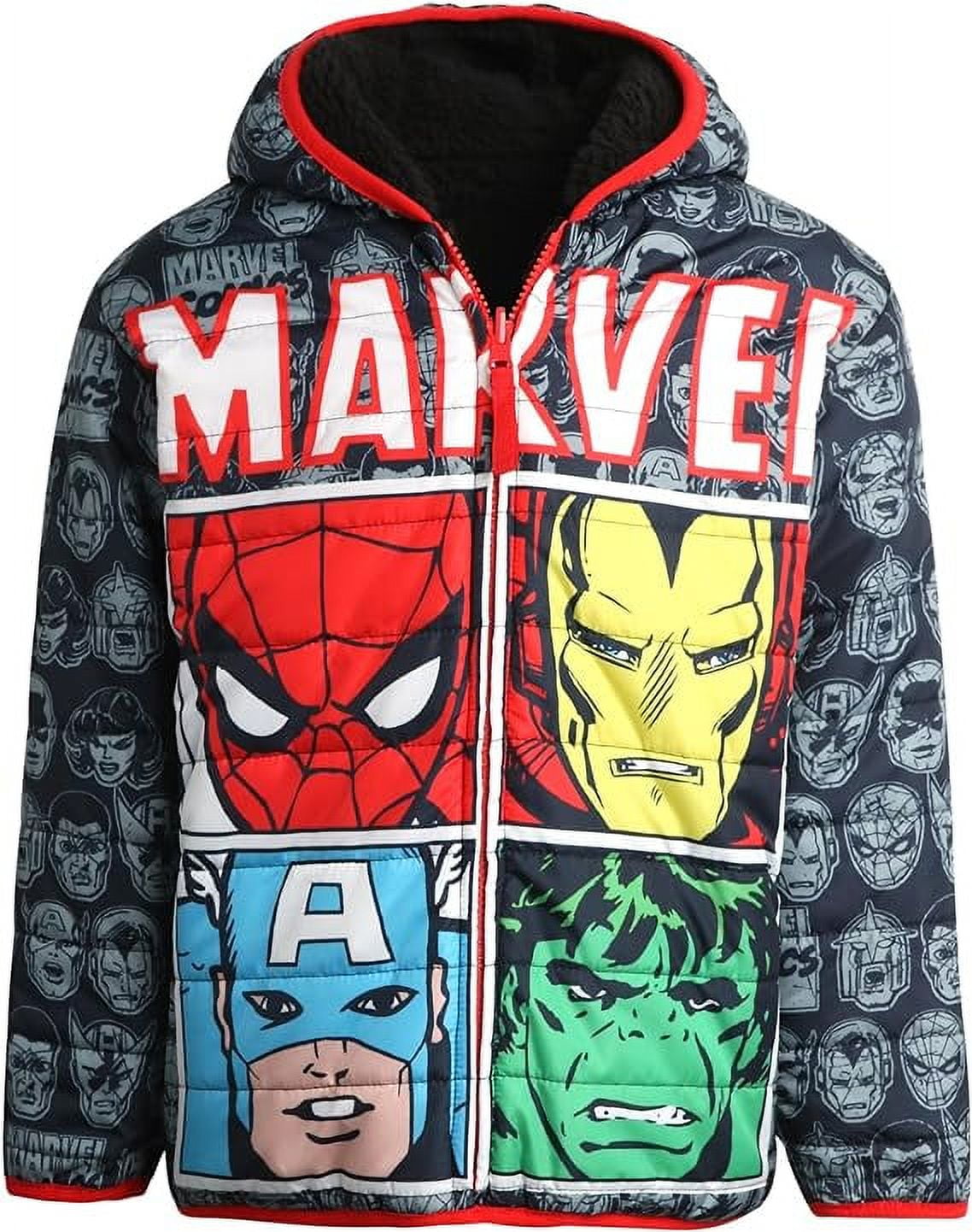 Marvel Boys’ Avengers Spider-Man Reversible Jacket – Sherpa Fleece ...