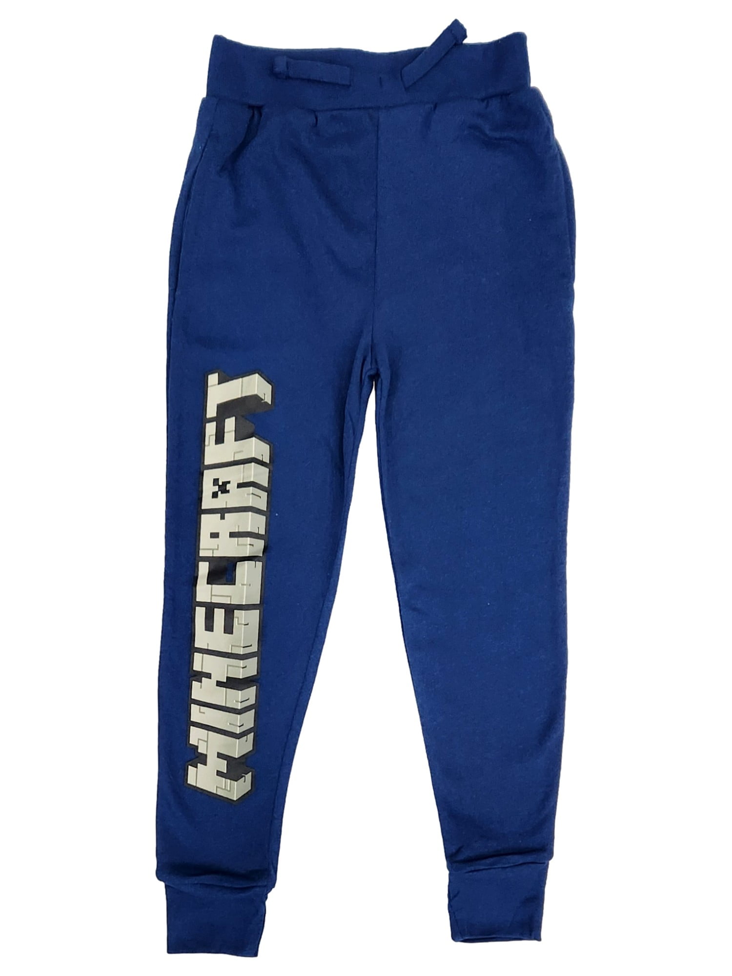 Marvel Boys Blue Minecraft 2 Pocket Elastic Waist Jogger Sweats Pants ...