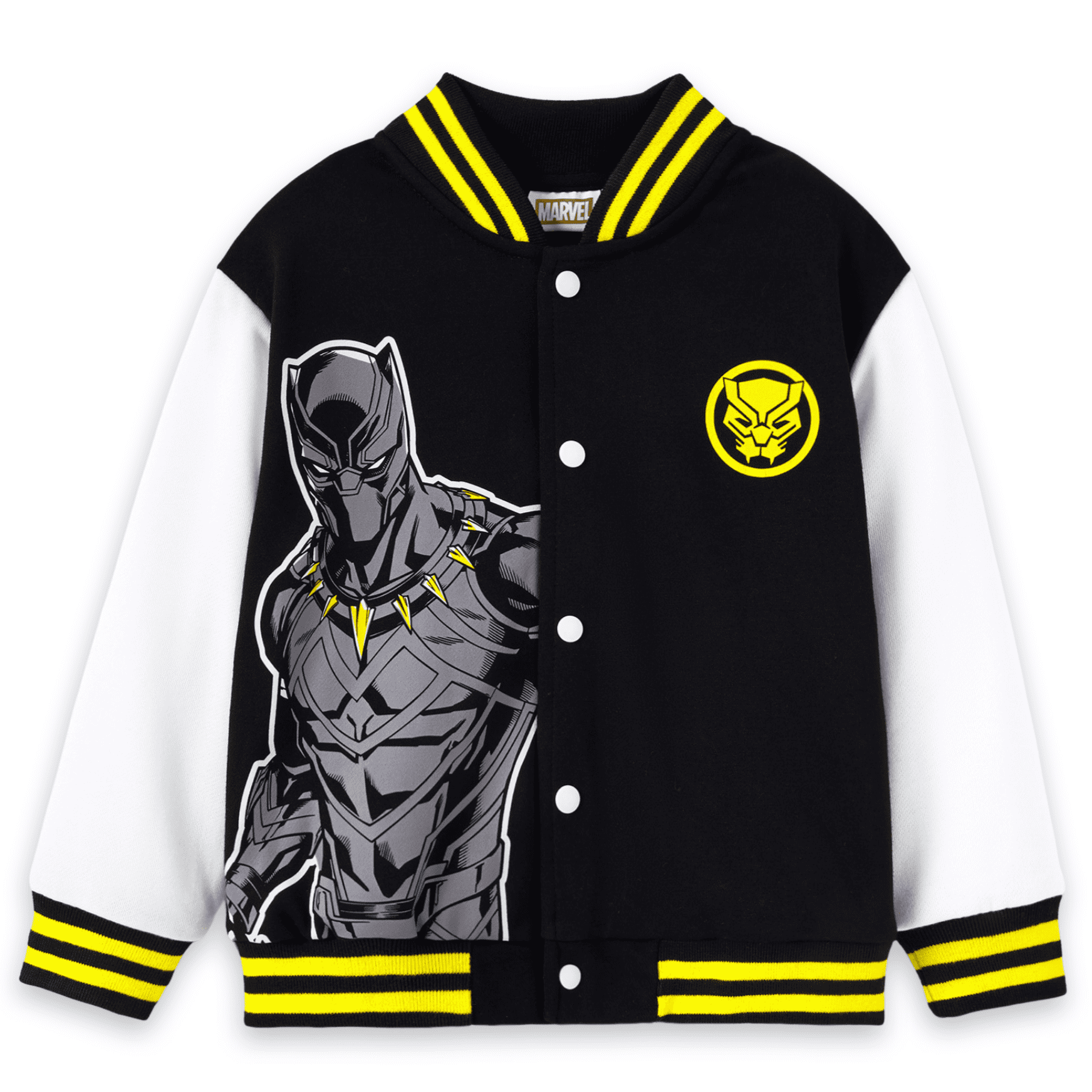 Disney, Marvel Boys Bomber Jacket, Black Panther Varsity, Size 6-7Y ...