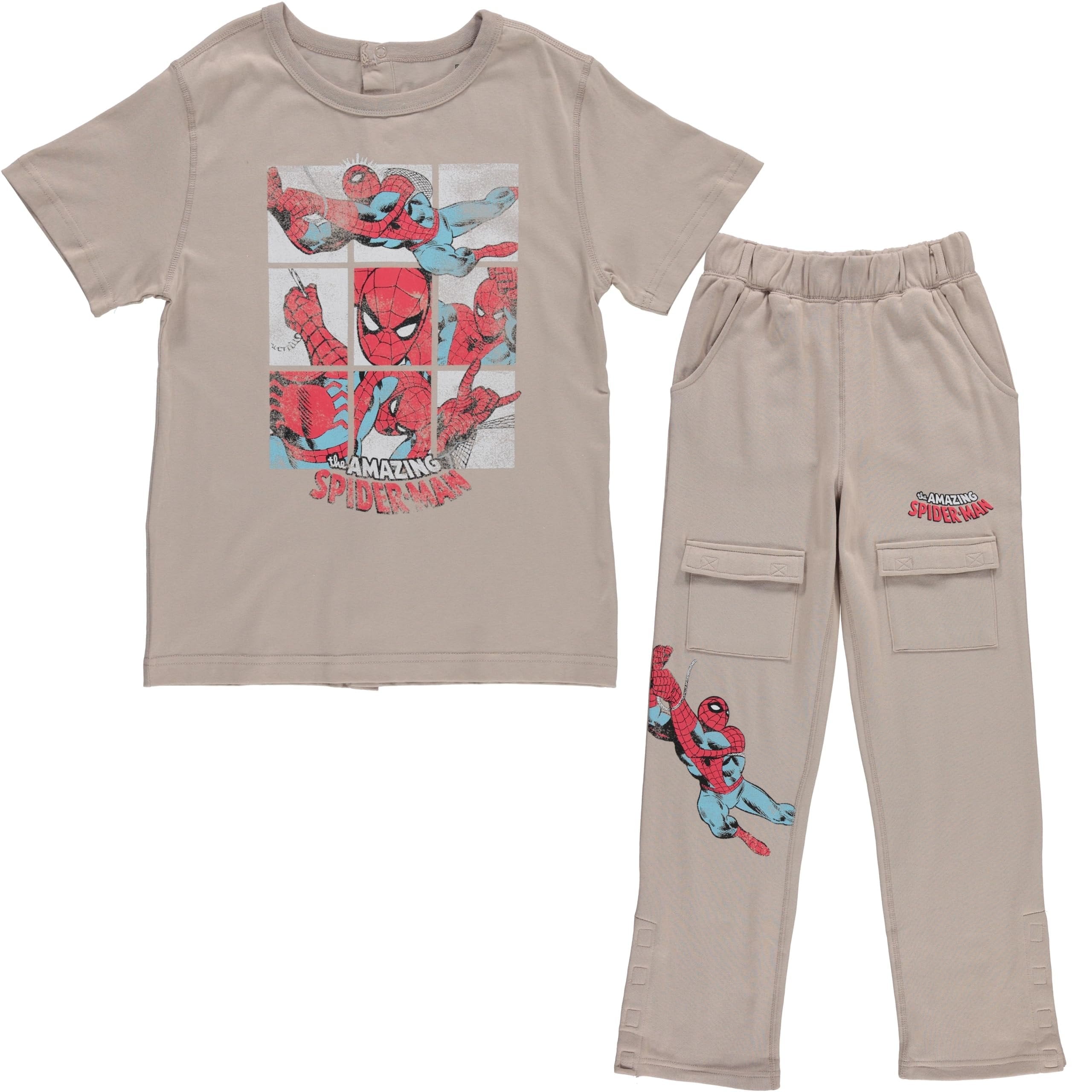 Marvel Boys Comic Avengers Adaptive T-Shirt & Cargo Sweatpants Set ...