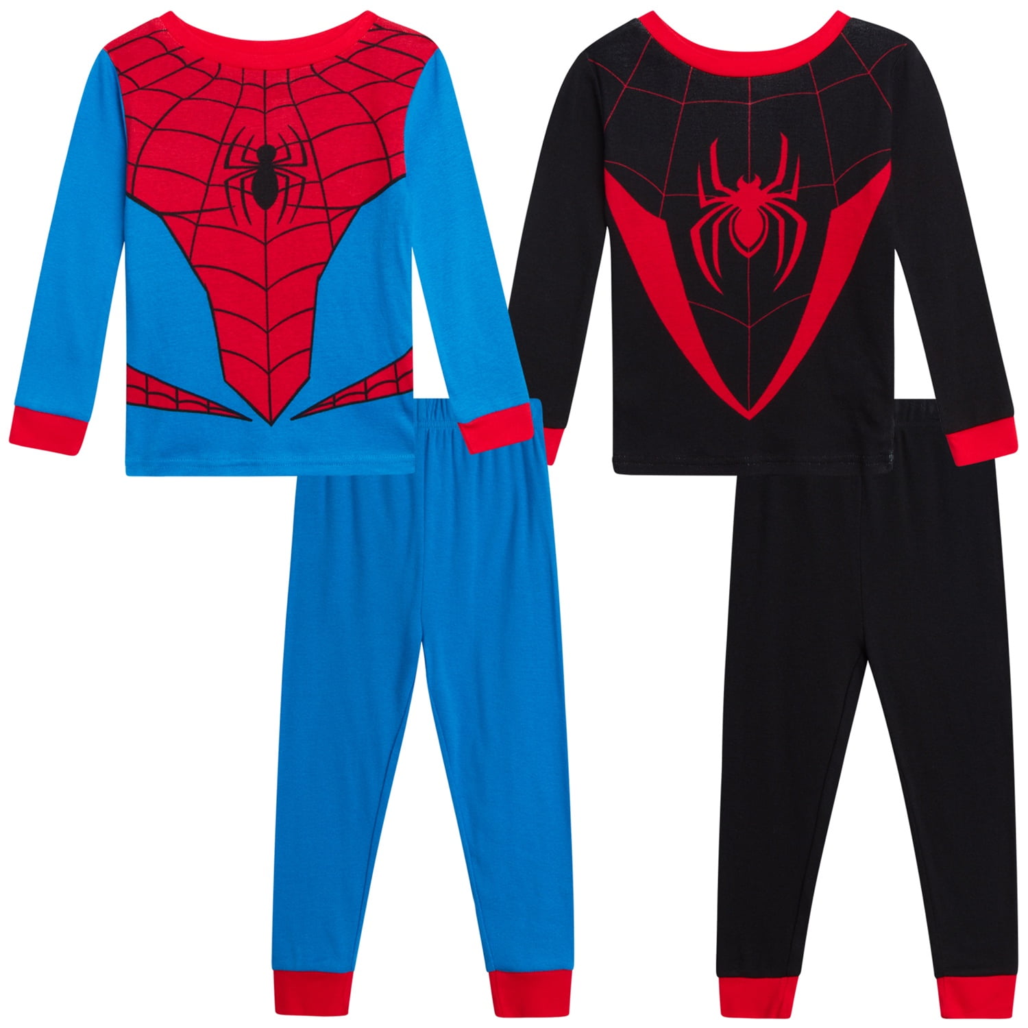 Marvel Boys' Pajamas - 4 Piece Spiderman Halloween Costume Long Sleeve ...