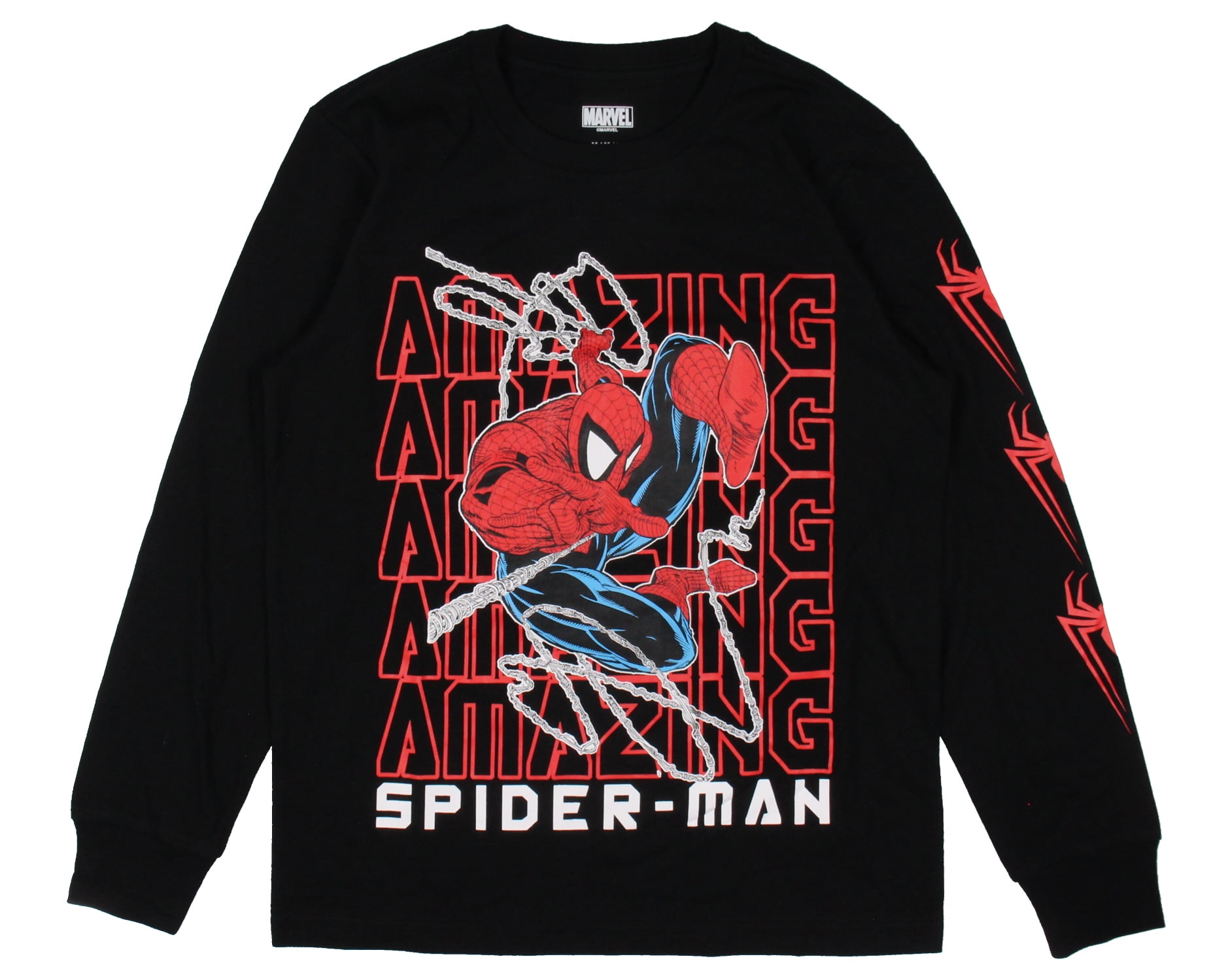 Marvel Boys' The Amazing Spider-Man Web Slinger Long Sleeve T-Shirt ...