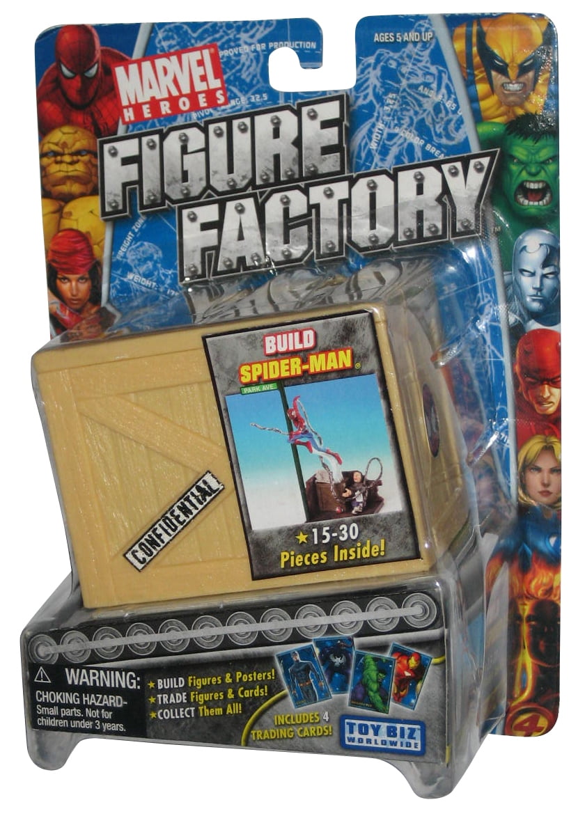 Marvel Build Figure Factory (2005) Toy Biz Spider-Man Park Ave w/ Crate - Walmart Business Supplies