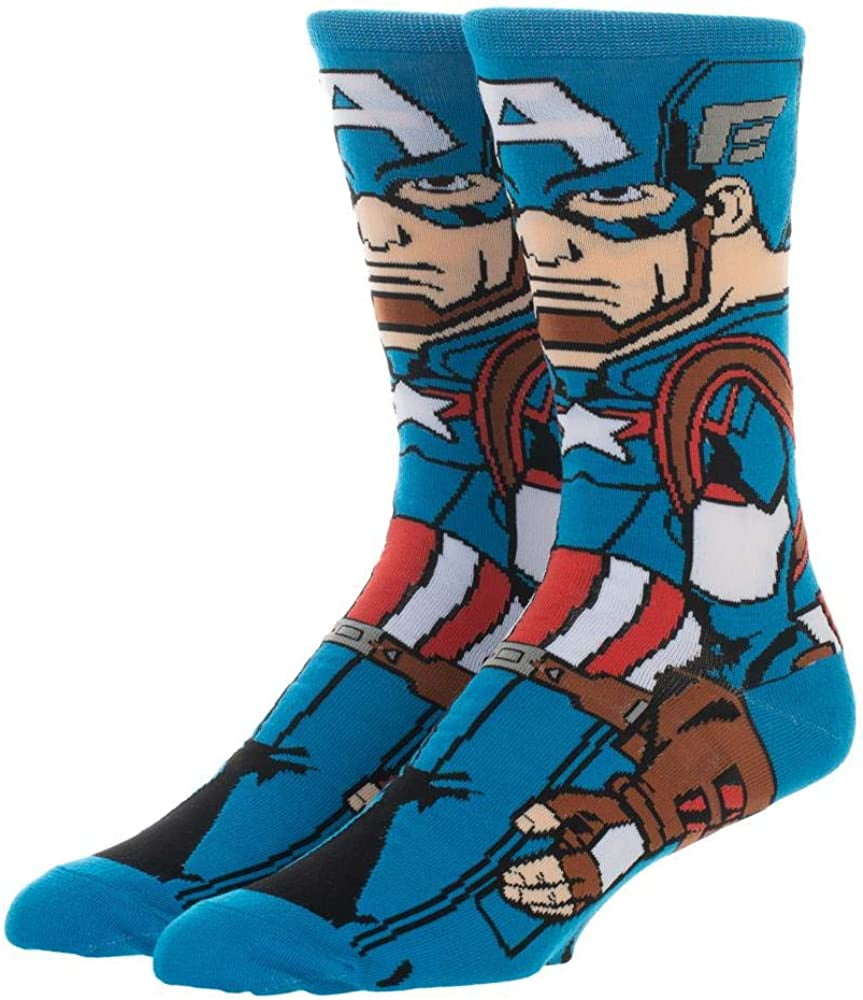 Marvel Captain America 360-Degree Crew Socks for Men - Walmart.com
