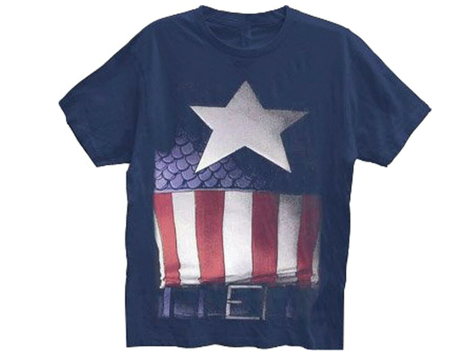 Marvel Captain America Belted Men's T-Shirt Blue Short Sleeve - Walmart.com