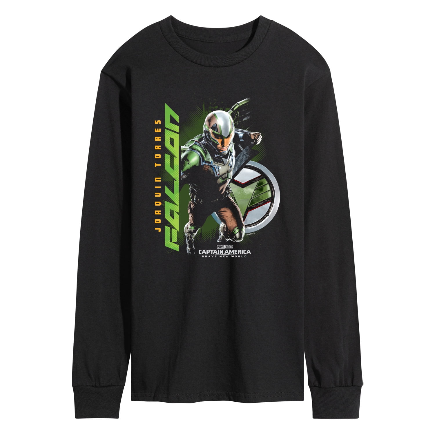 Marvel Captain America: Brave New World - Falcon Joaquín Torres - Men's Long Sleeve Graphic T ...