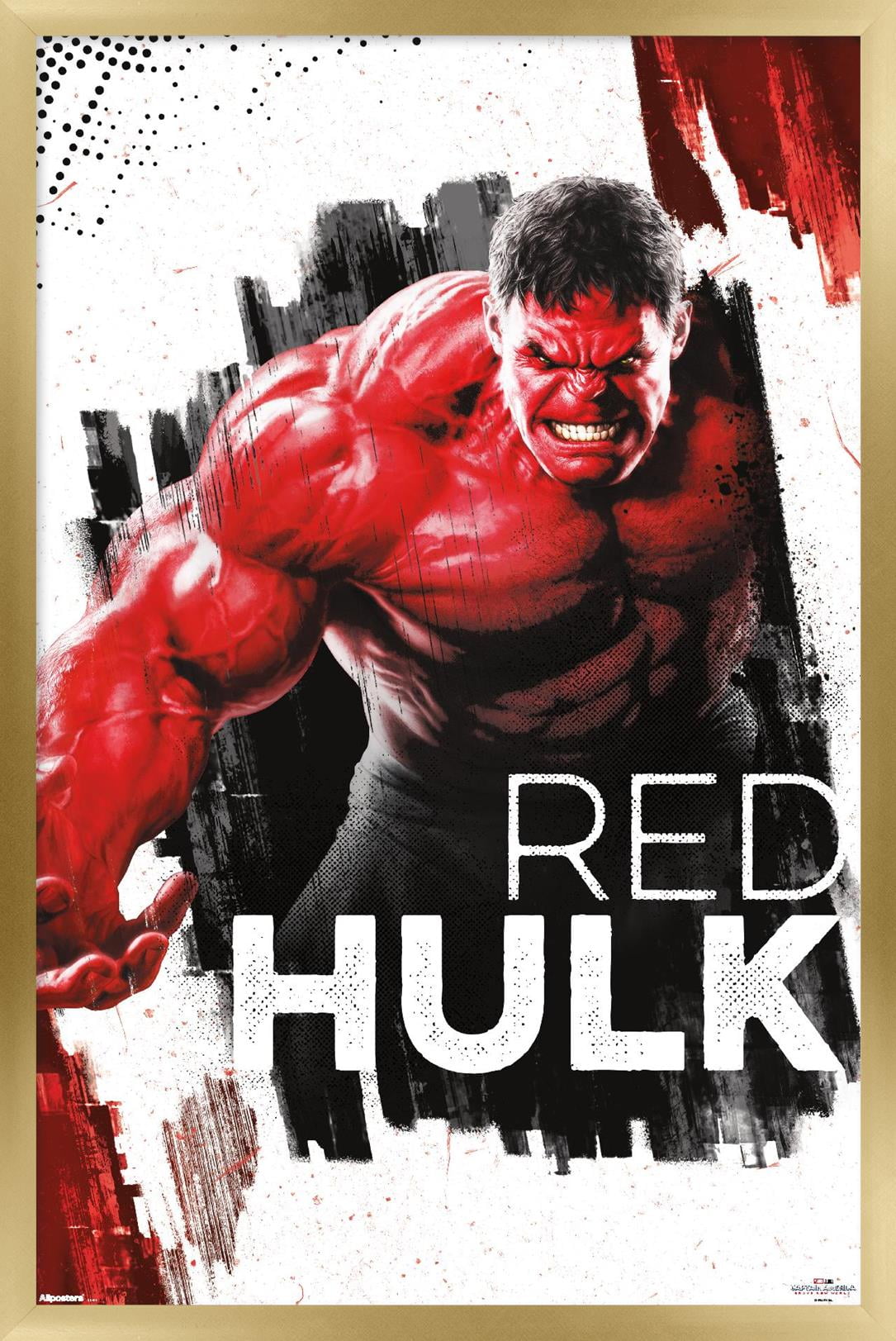 Marvel Captain America: Brave New World - Red Hulk Wall Poster, 22.375 ...