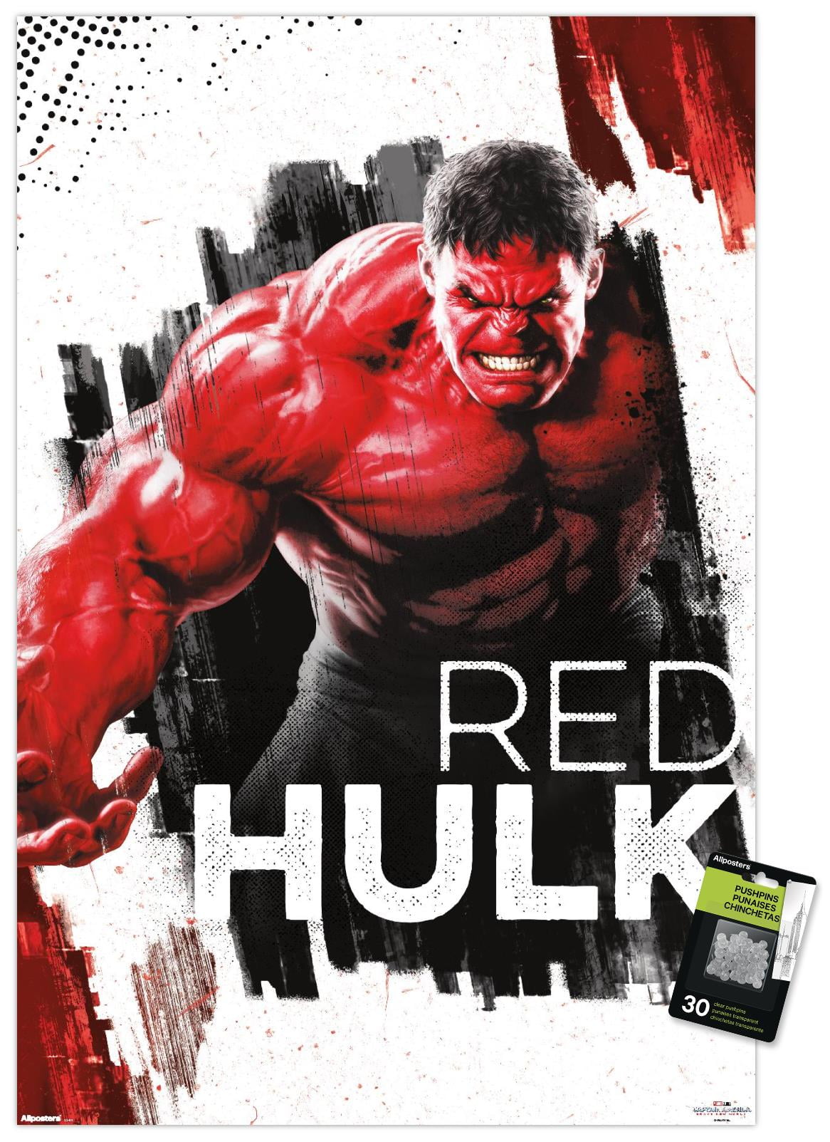 Marvel Captain America: Brave New World - Red Hulk Wall Poster with ...
