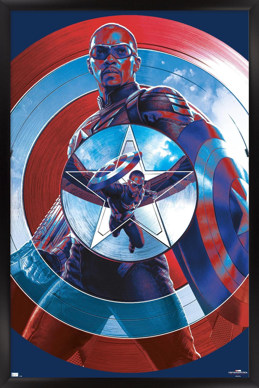 Marvel Captain America: Brave New World - Shield Wall Poster, 14.725" x ...