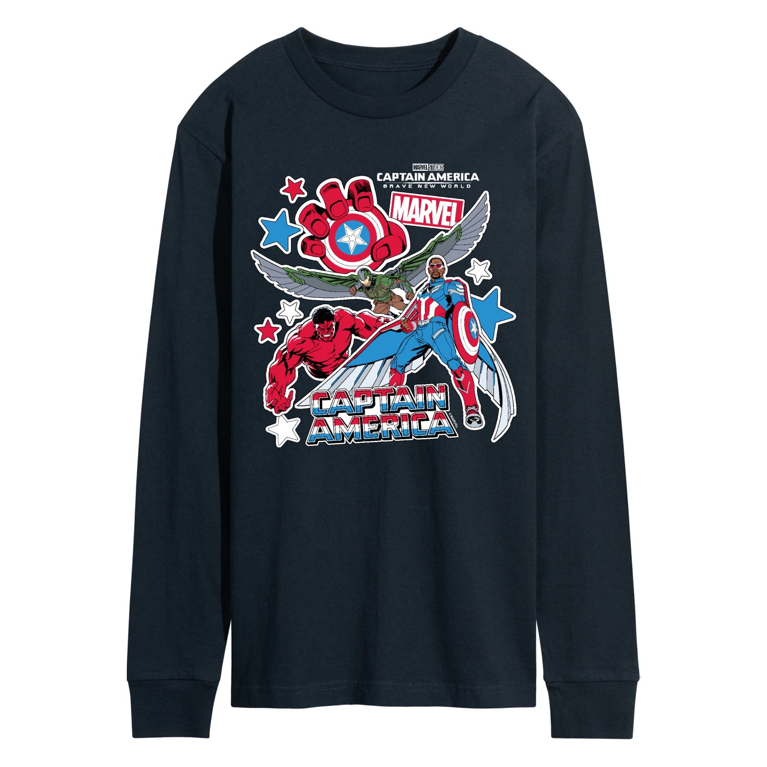 Marvel Captain America: Brave New World - Sticker Style - Men's Long ...