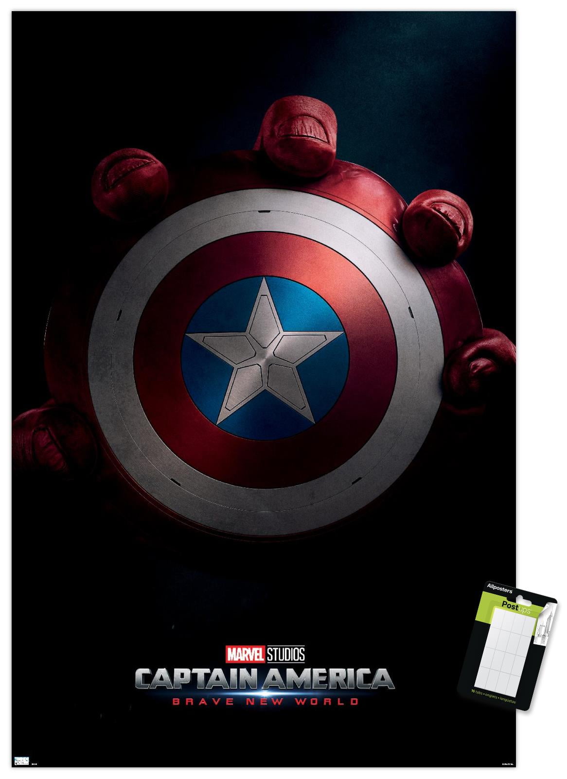 Marvel Captain America: Brave New World - Teaser One Sheet Wall Poster ...