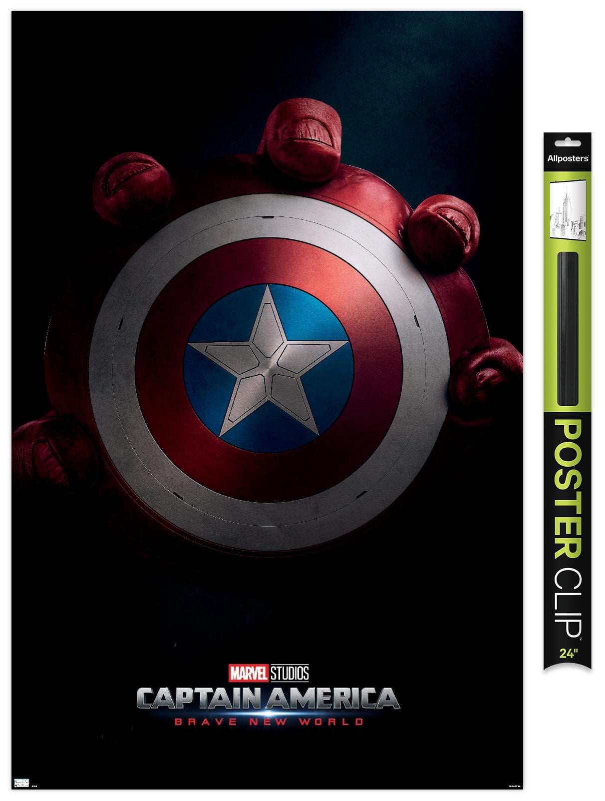 Marvel Captain America: Brave New World - Teaser One Sheet Wall Poster ...