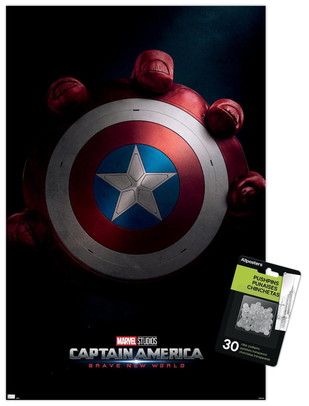 Marvel Captain America: Brave New World - Teaser One Sheet Wall Poster ...
