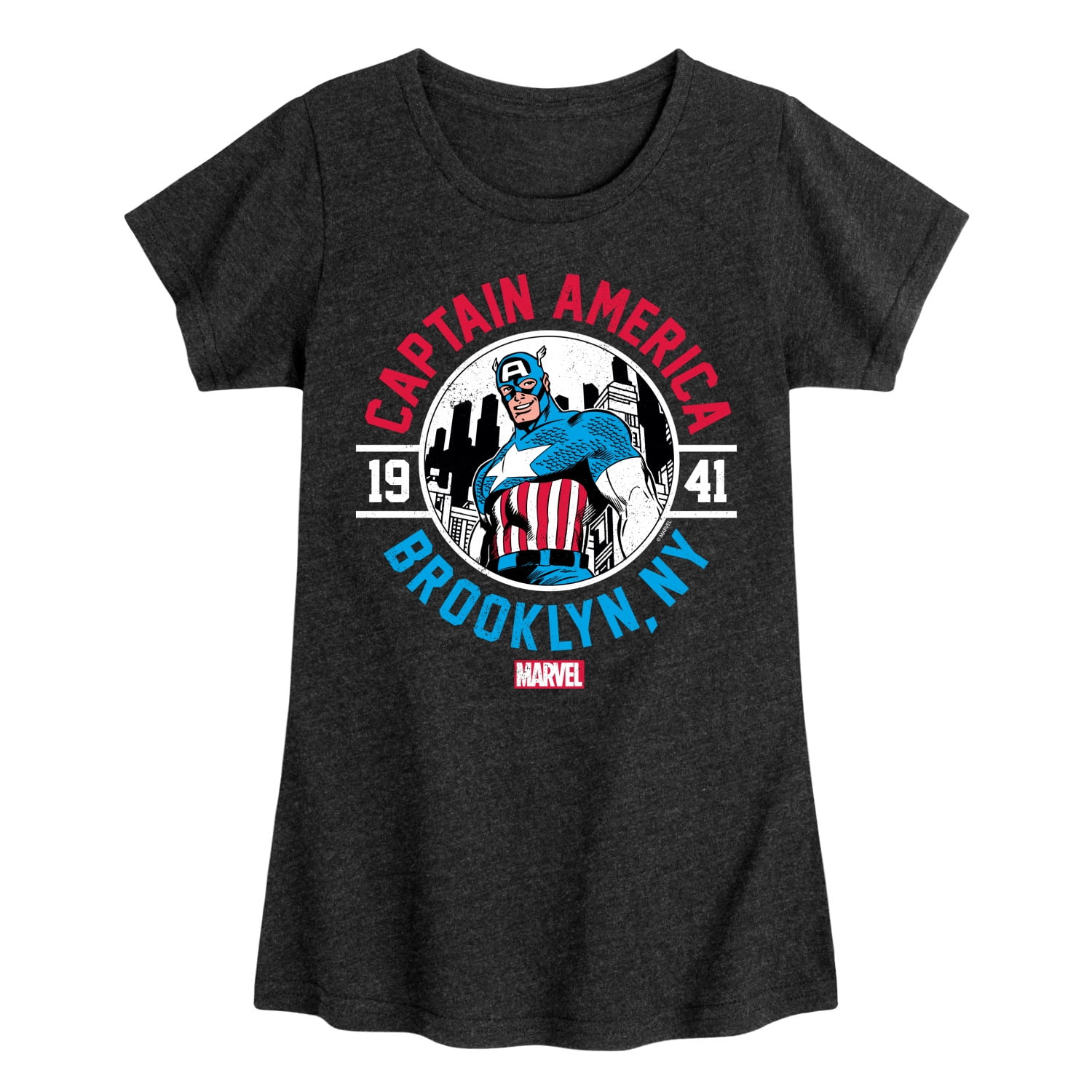Marvel Captain America - Brooklyn - Toddler and Youth Girls Fitted ...