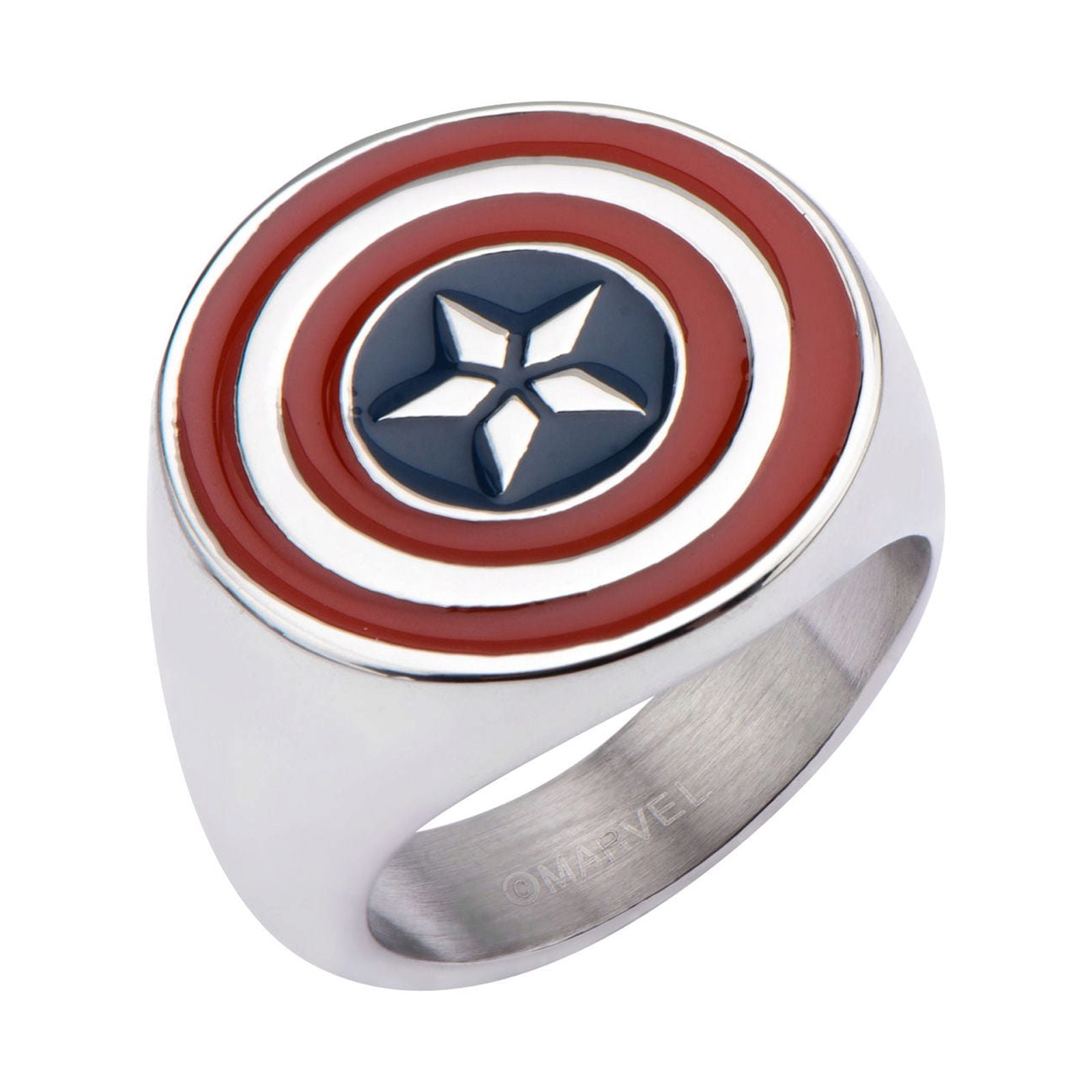 Marvel Captain America Civil War Shield Logo Stainless Steel Ring | 8 ...