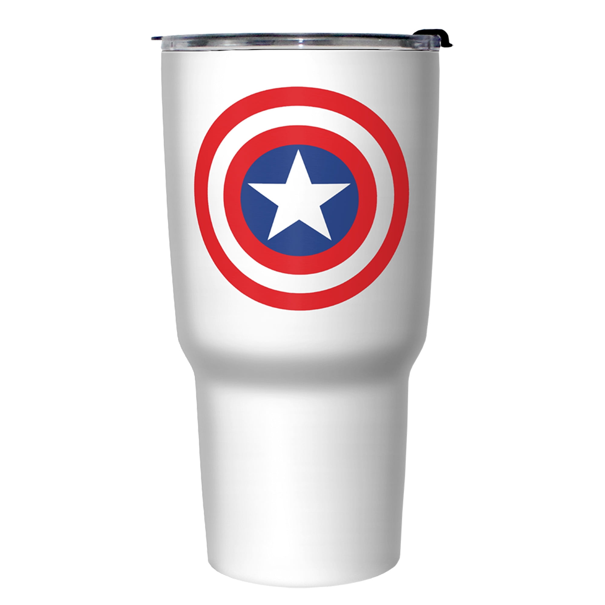 Marvel Captain America Classic Shield Logo Stainless Steel Tumbler w ...