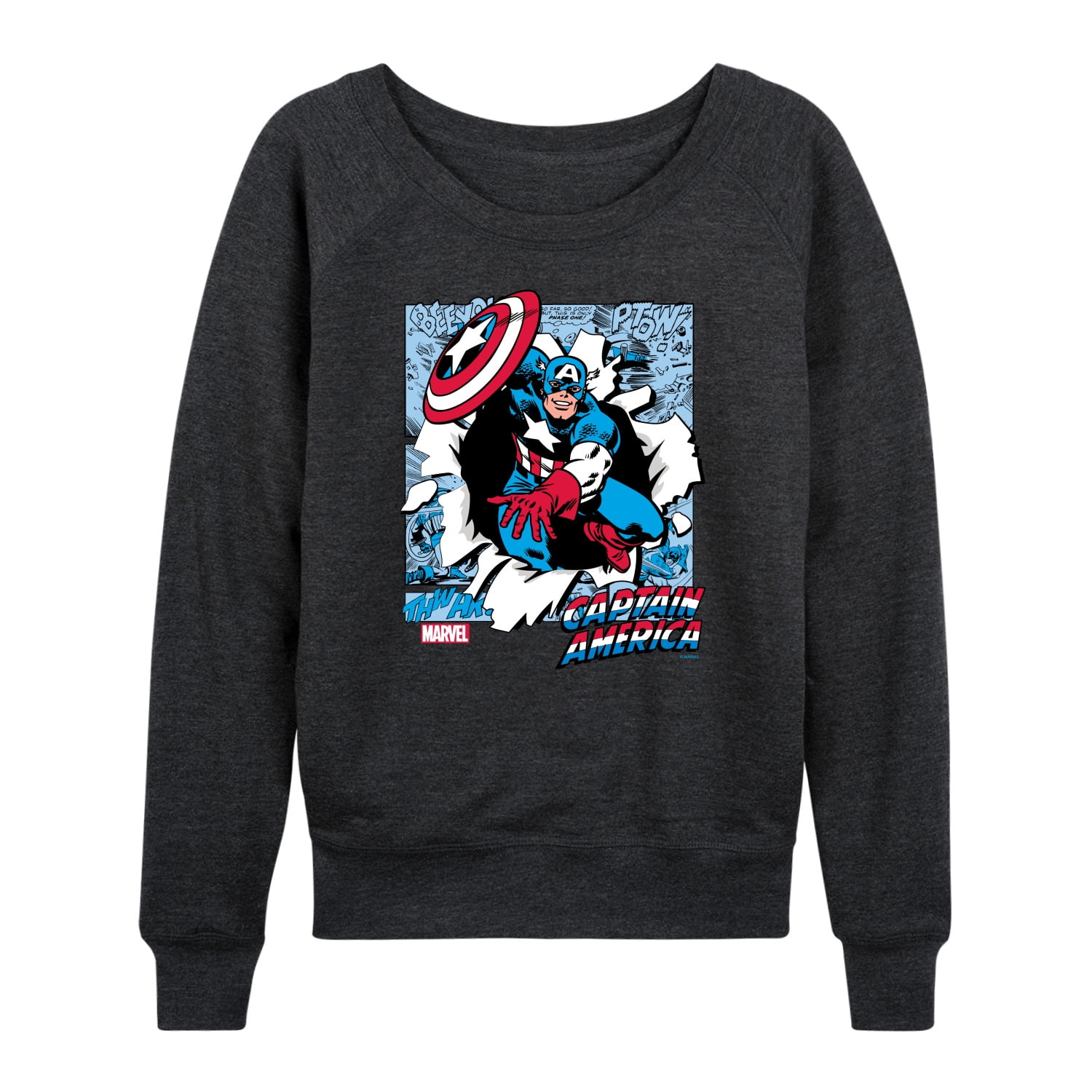 Marvel Captain America - Comic Book Panels - Women's French Terry ...