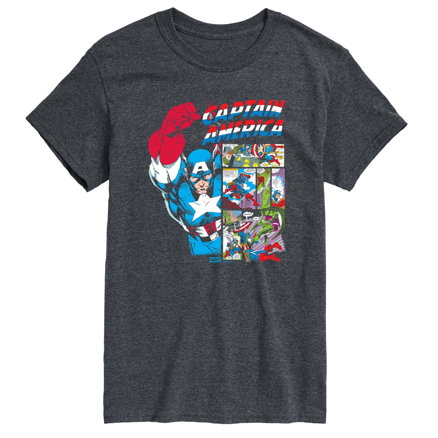 Marvel - Captain America Comic Panel Portrait - Men's Short Sleeve ...