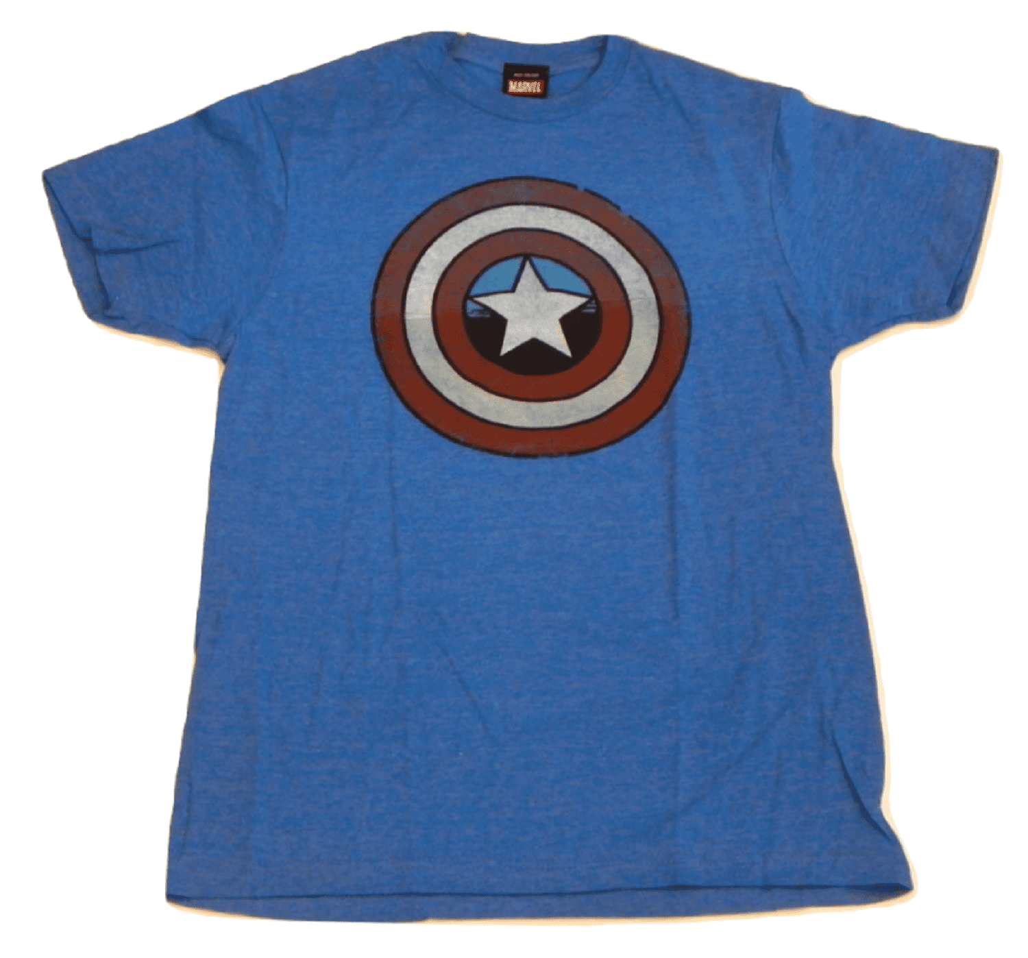 Marvel Captain America Distressed Shield Adult Men T-Shirt Graphic ...