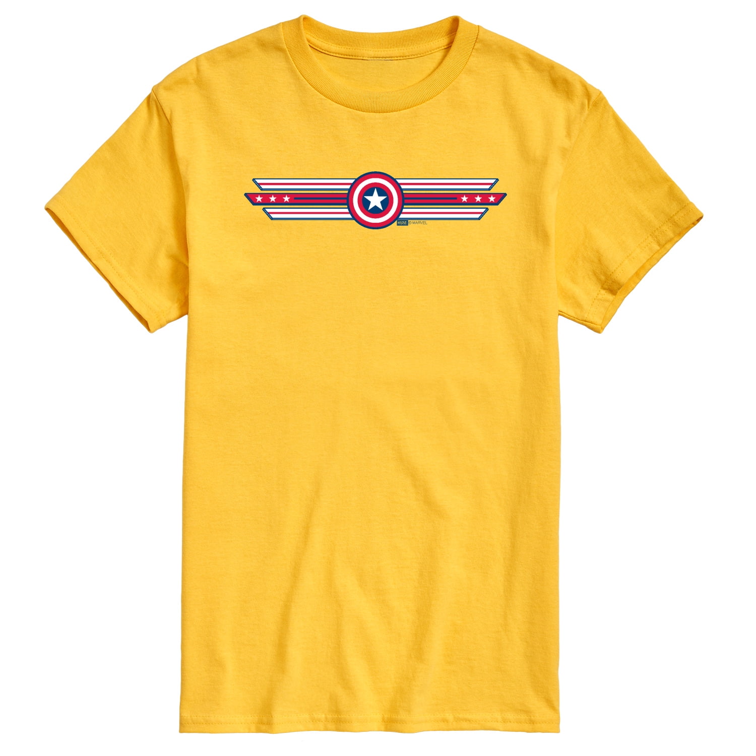 Marvel - Captain America Horizontal - Men's Short Sleeve Tee - Walmart.com