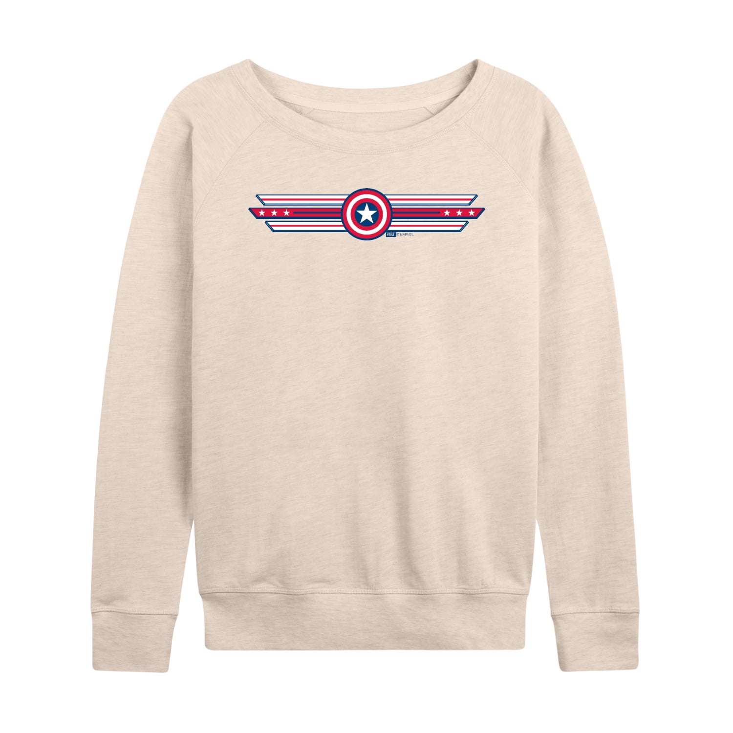 Marvel - Captain America Horizontal - Women's French Terry Long Sleeve ...