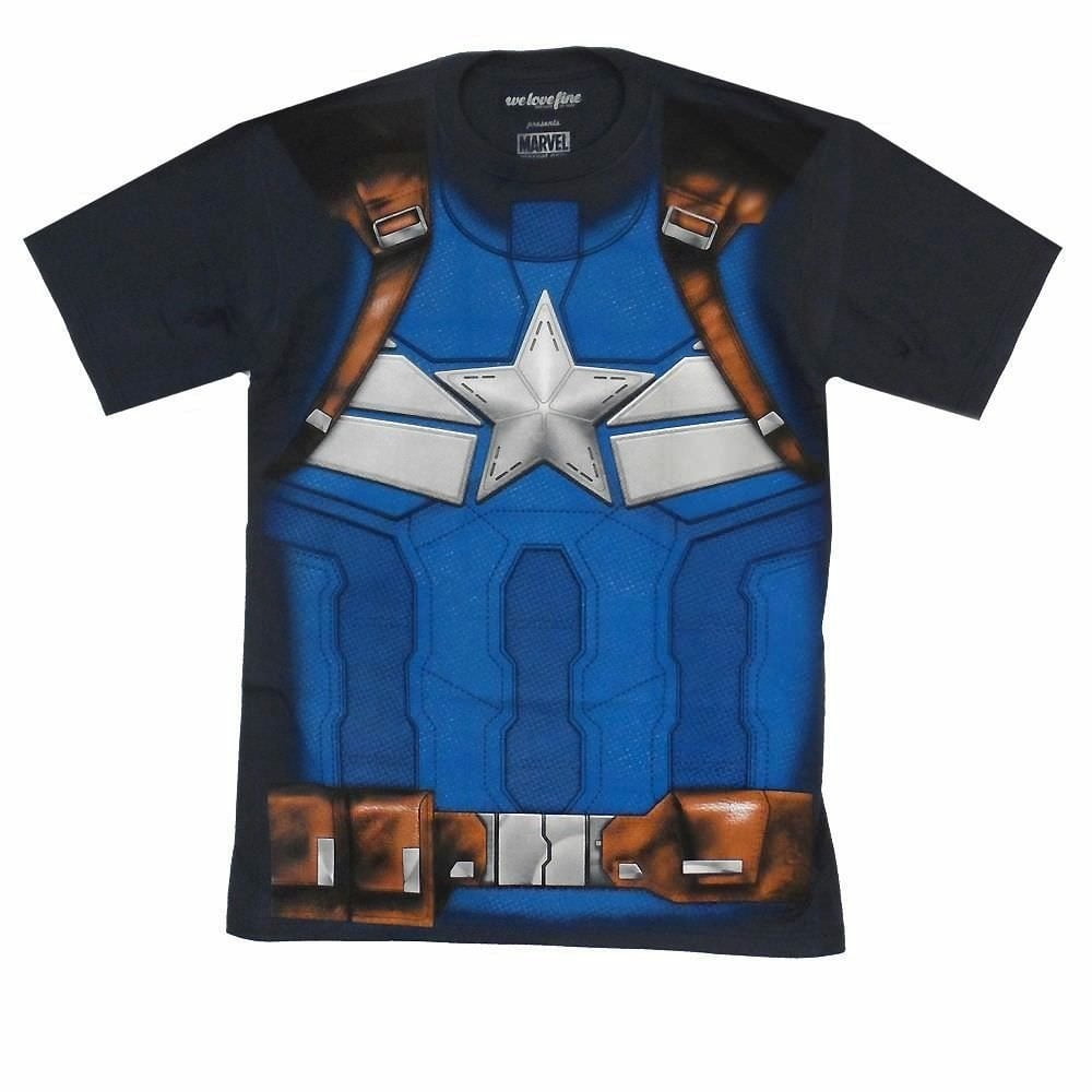 Marvel Captain America I Am The Captain Mens Costume T-Shirt | S ...