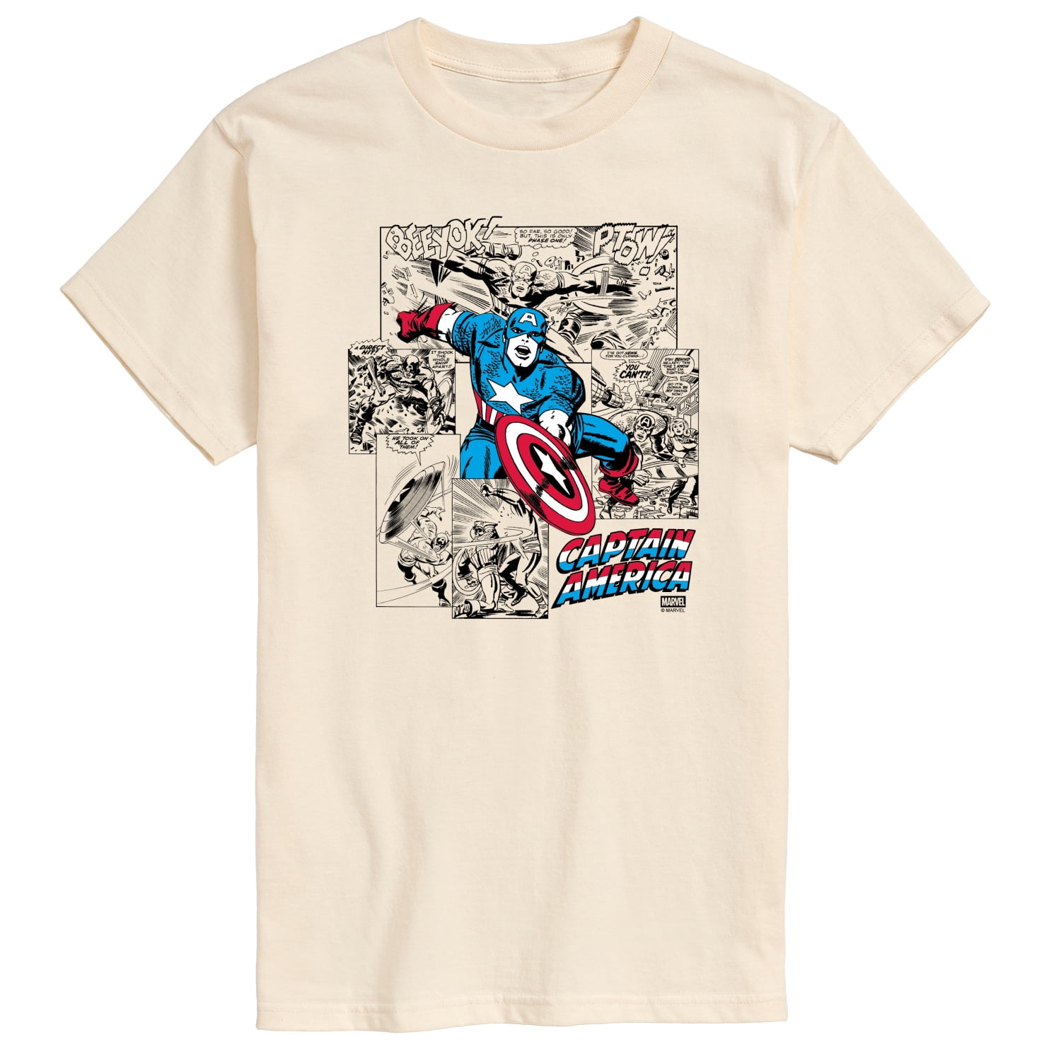 Marvel - Captain America Jump - Men's Short Sleeve Graphic T-Shirt ...