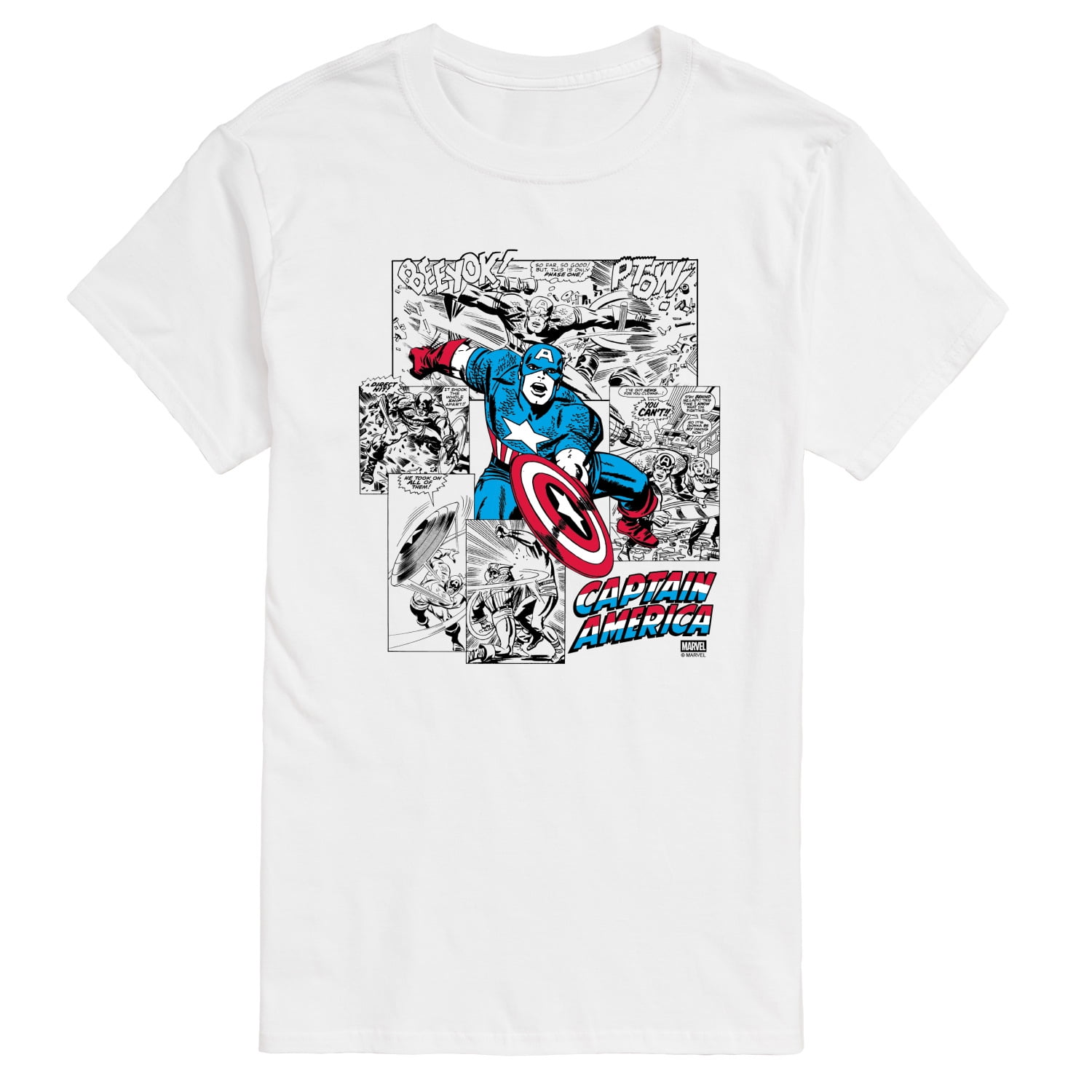 Marvel - Captain America Jump - Men's Short Sleeve Graphic T-Shirt ...