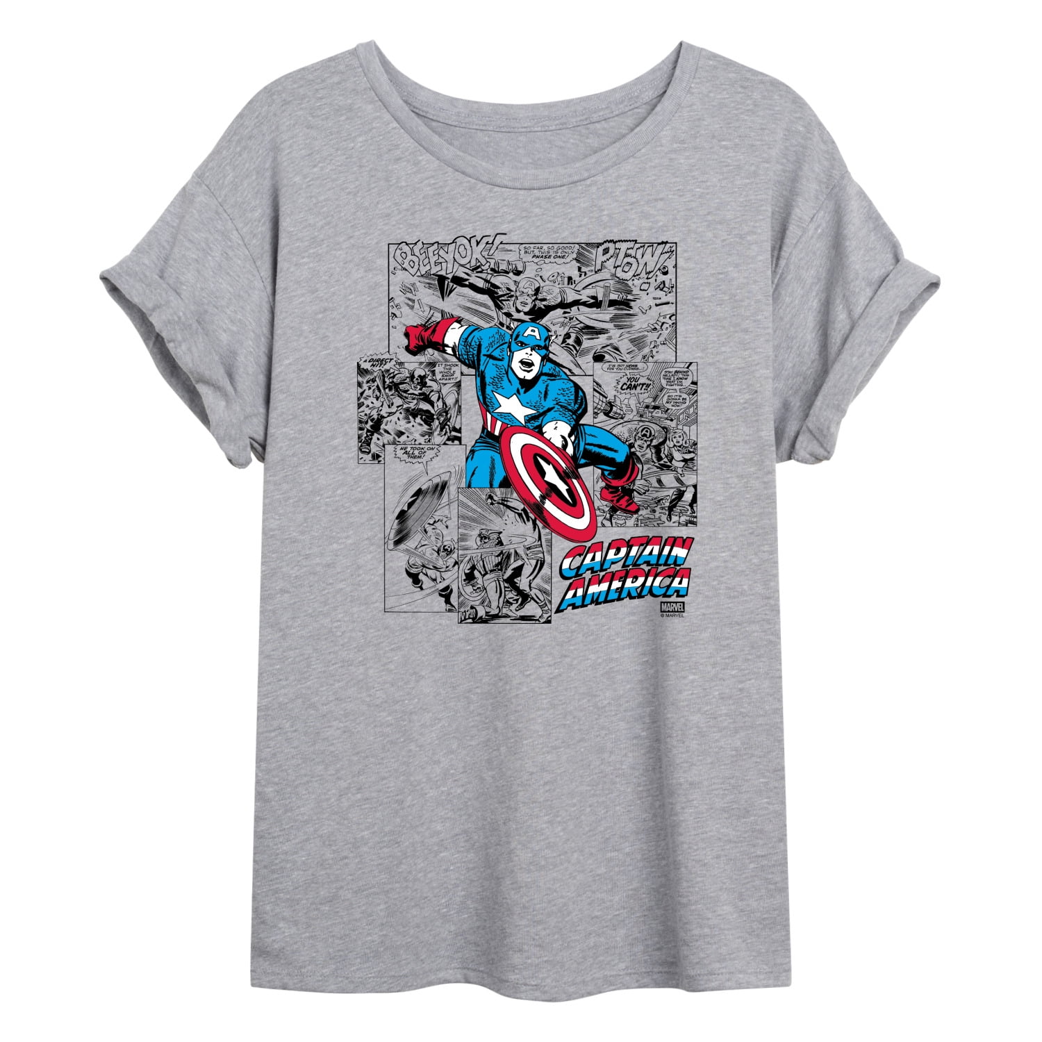 Marvel - Captain America Jump - Women's Oversized Graphic T-Shirt ...