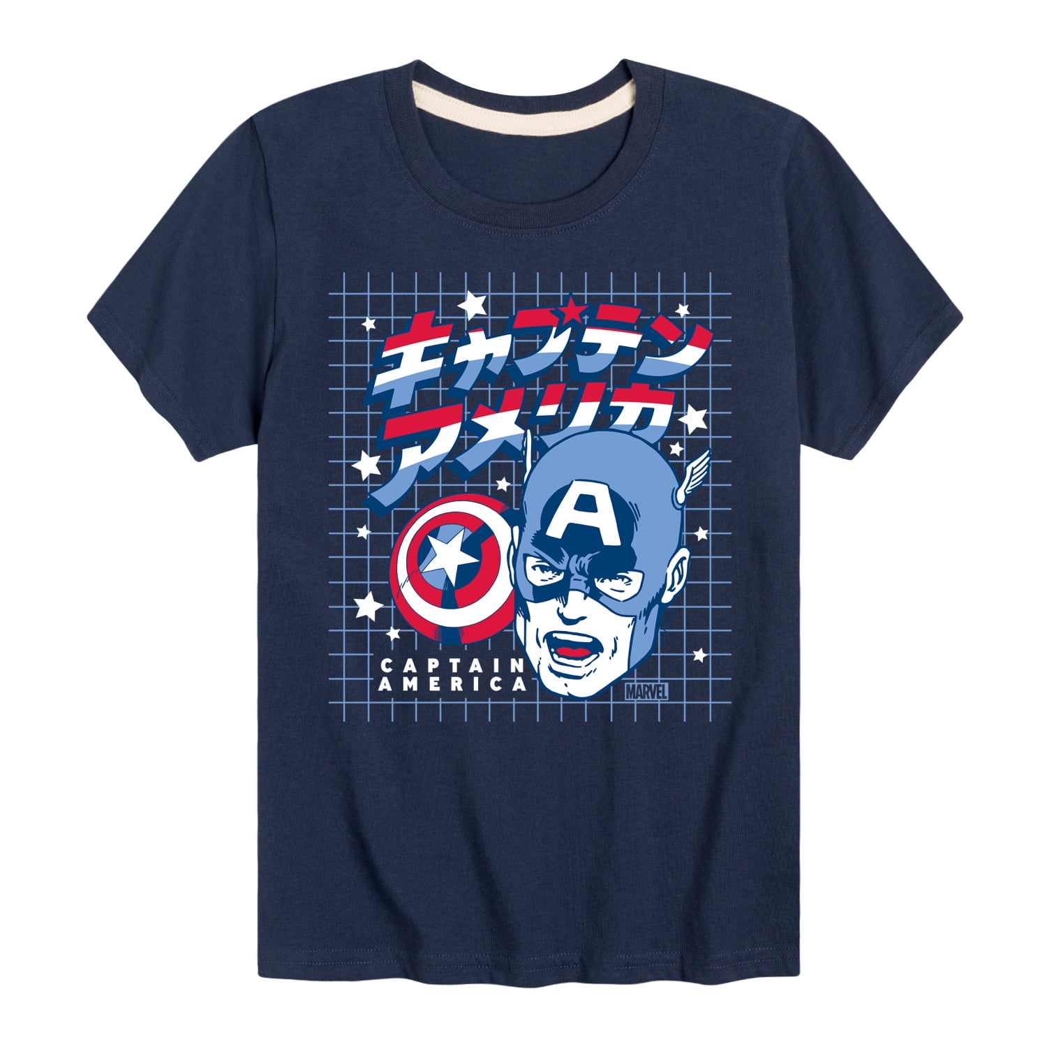 Marvel Captain America - Katakana - Toddler and Youth Short Sleeve ...