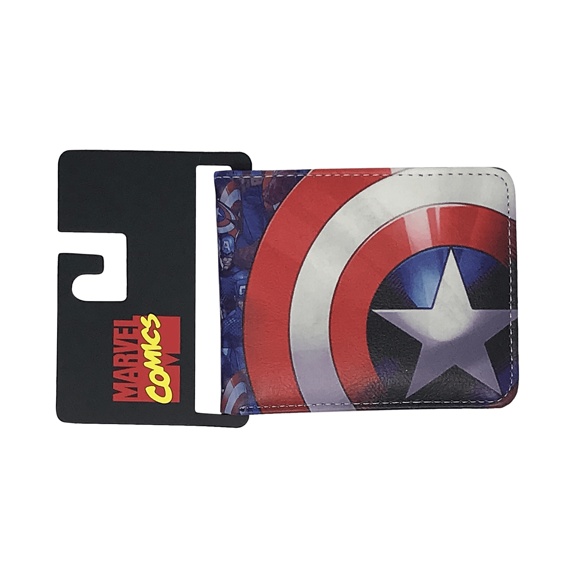 Marvel Captain America Leather Wallet - Comic Print - Walmart.com