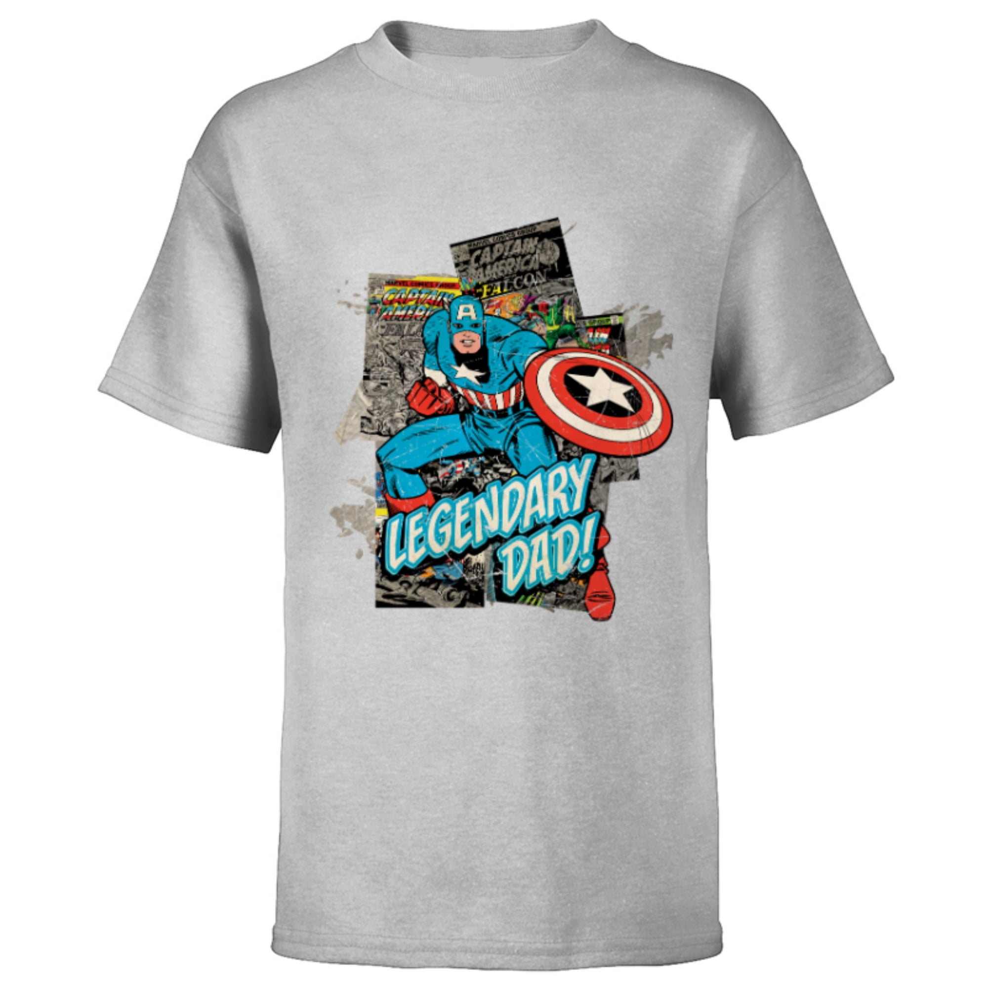 Marvel Captain America Legendary Dad Father's Day - Short Sleeve T ...