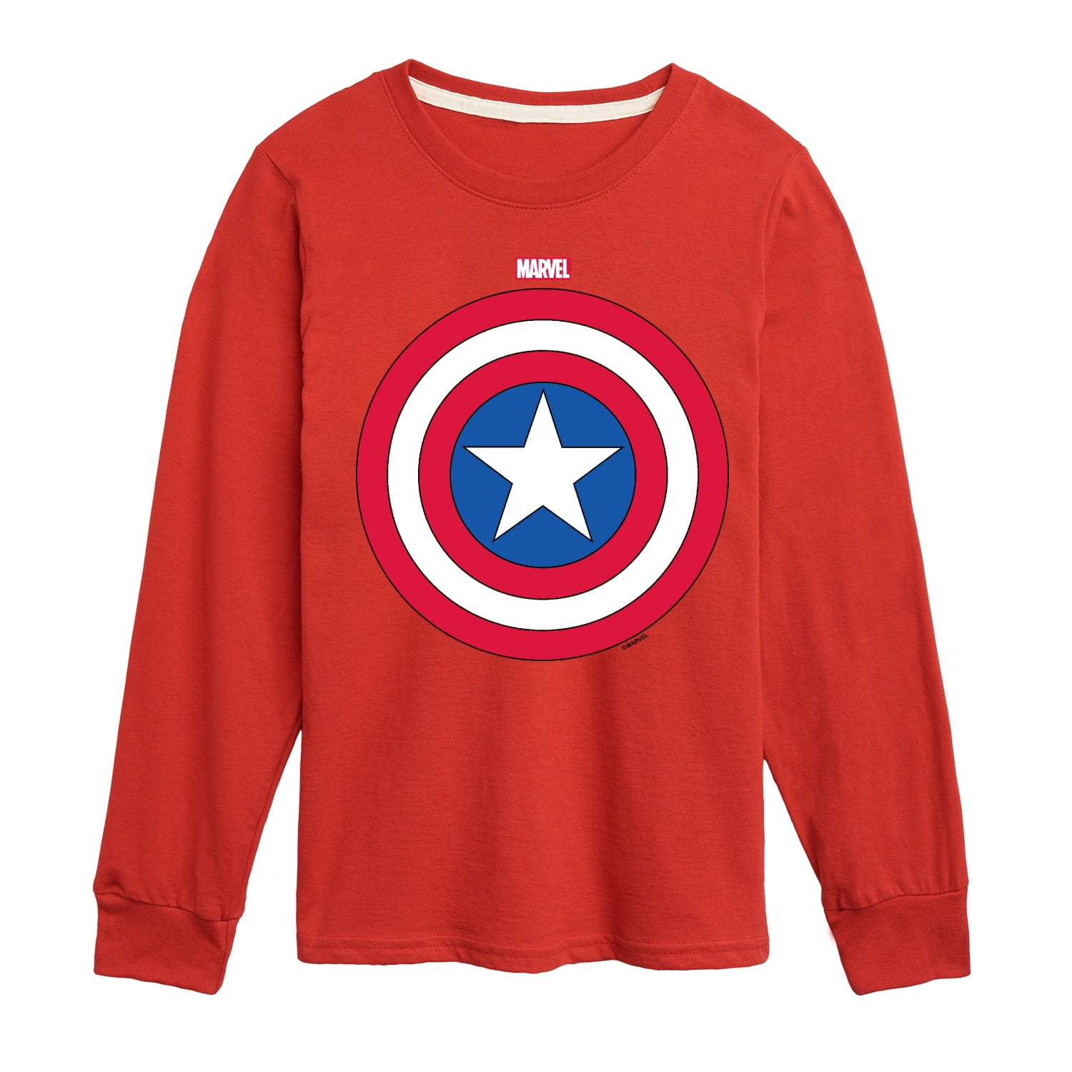 Marvel Captain America - Logo Shield - Toddler and Youth Long Sleeve ...