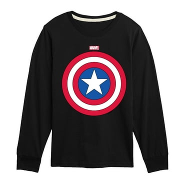 Marvel Boy's Captain America Bold Shield Graphic Tee, Royal Blue ...