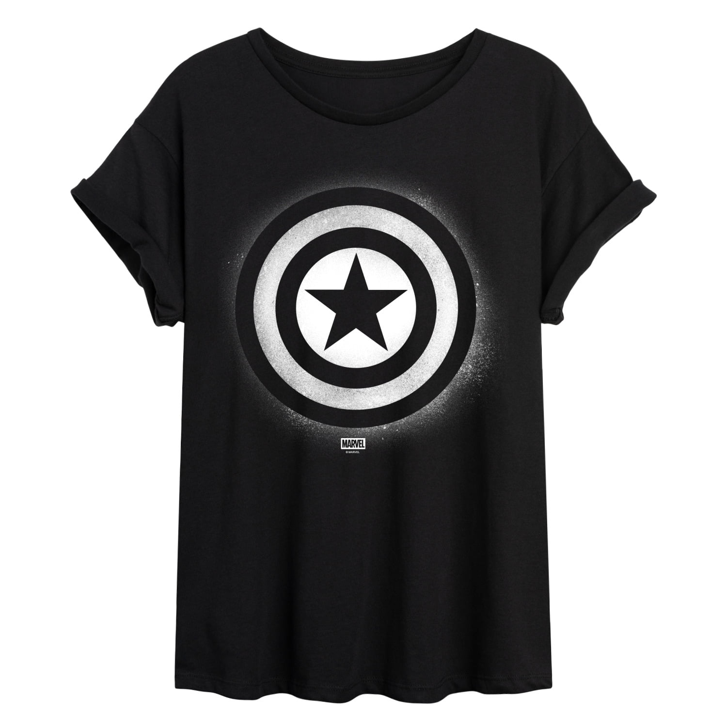 Marvel - Captain America Logo Spray Paint Graffiti - Women's Oversized ...