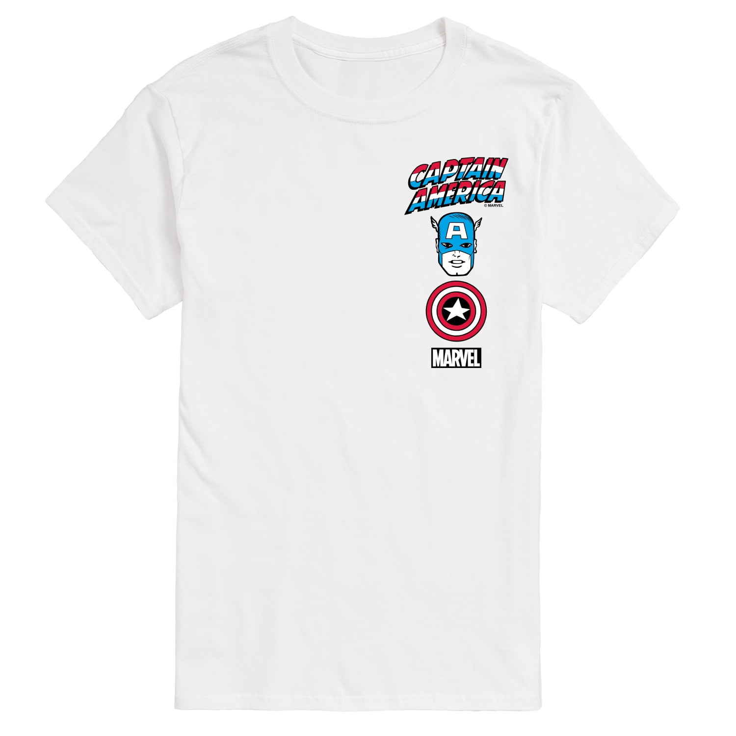 Marvel Captain America - Logo Stack - Men's Short Sleeve Graphic Tee ...